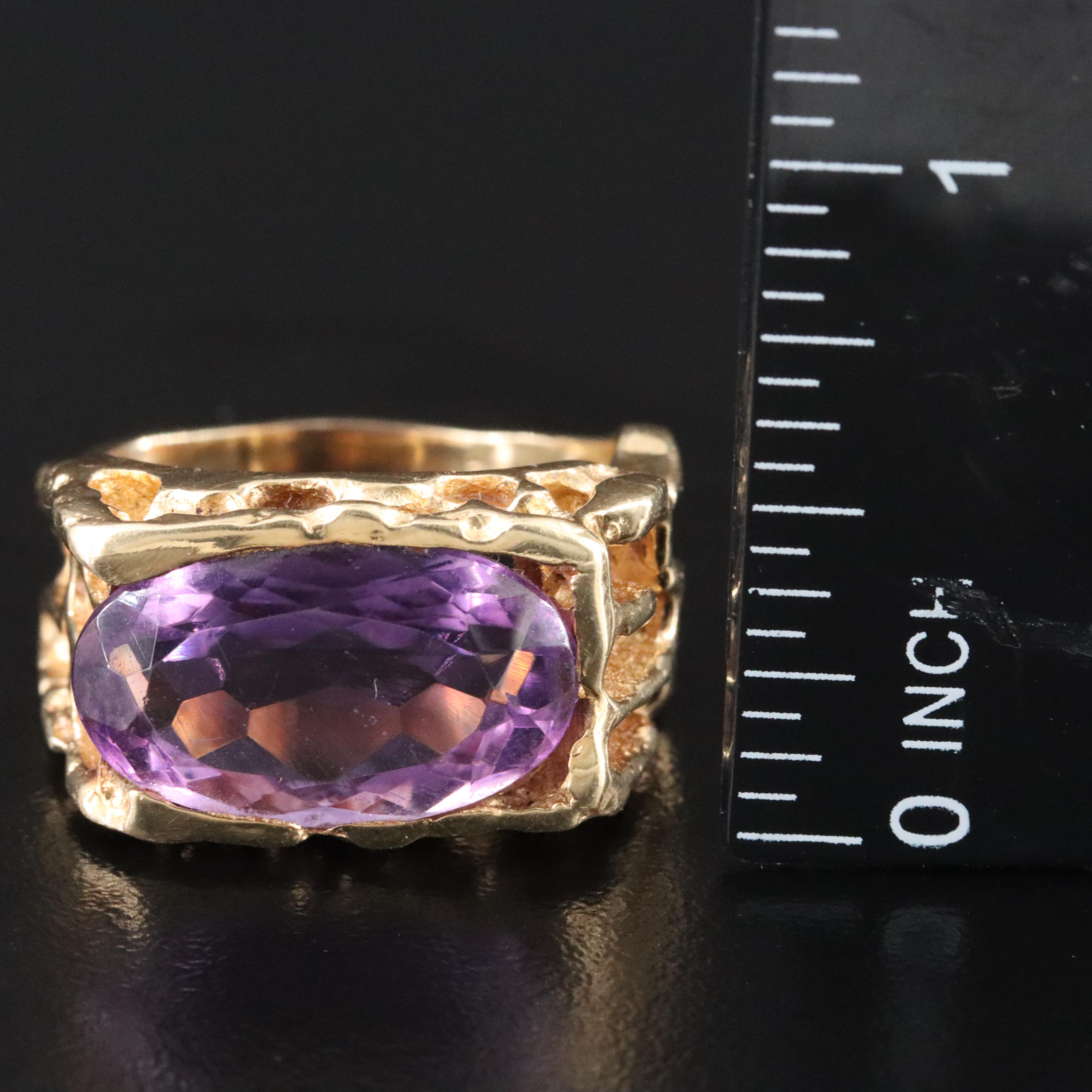 14K Modernist Amethyst Ring | EBTH
