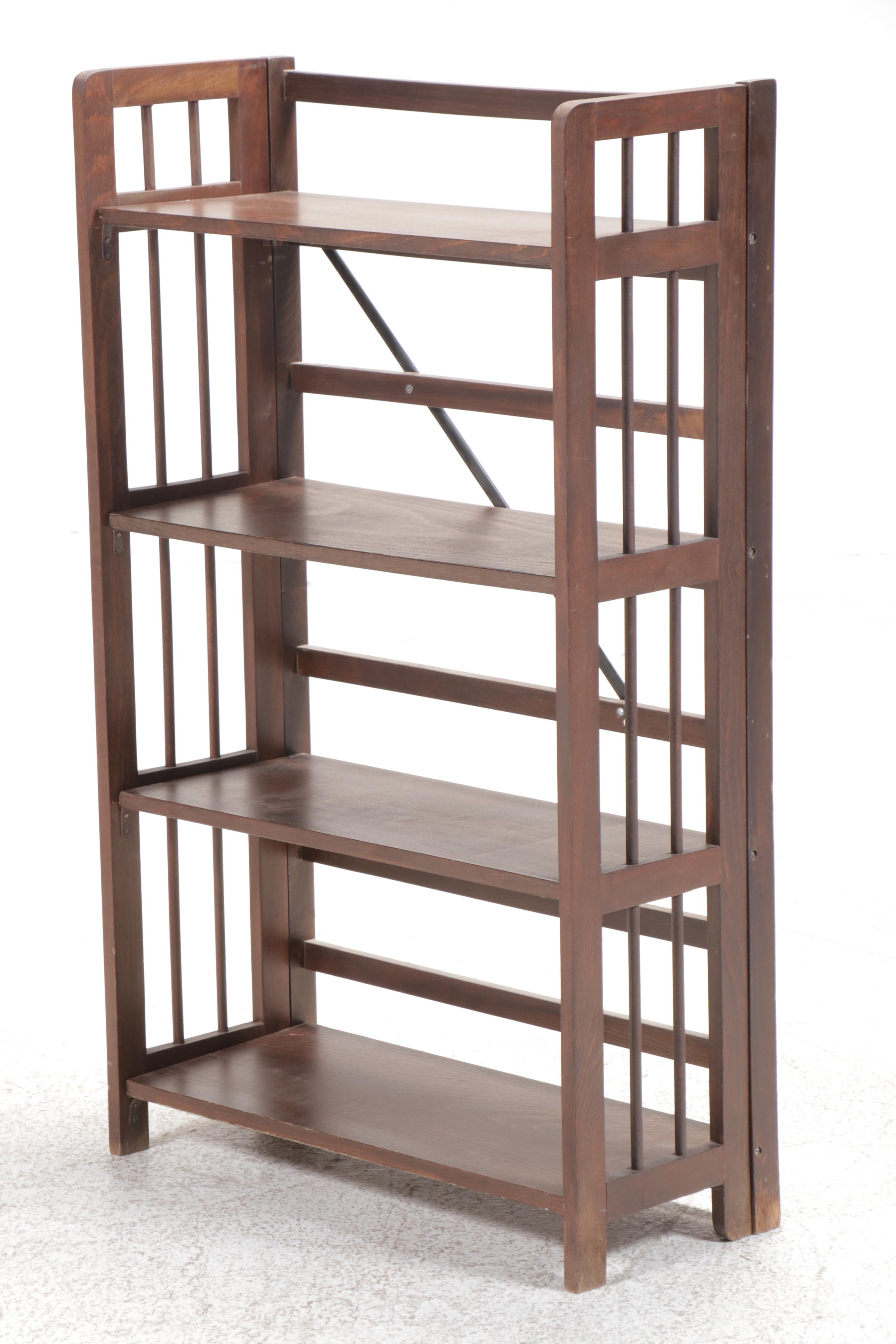 Two Wooden Folding Bookcases | EBTH