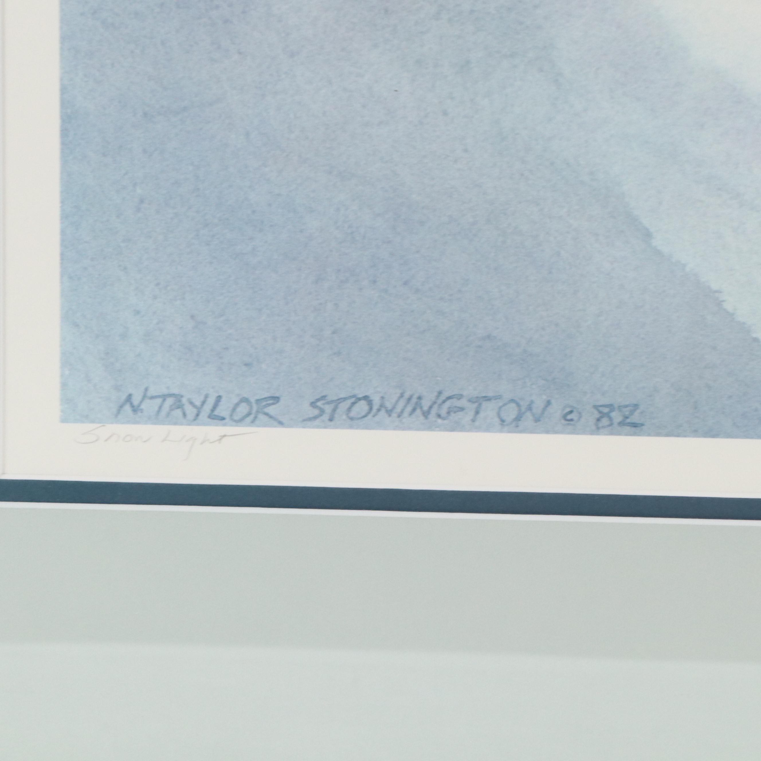 Nancy Taylor Stonington Offset Lithograph "Snow Light," Circa 1982 | EBTH