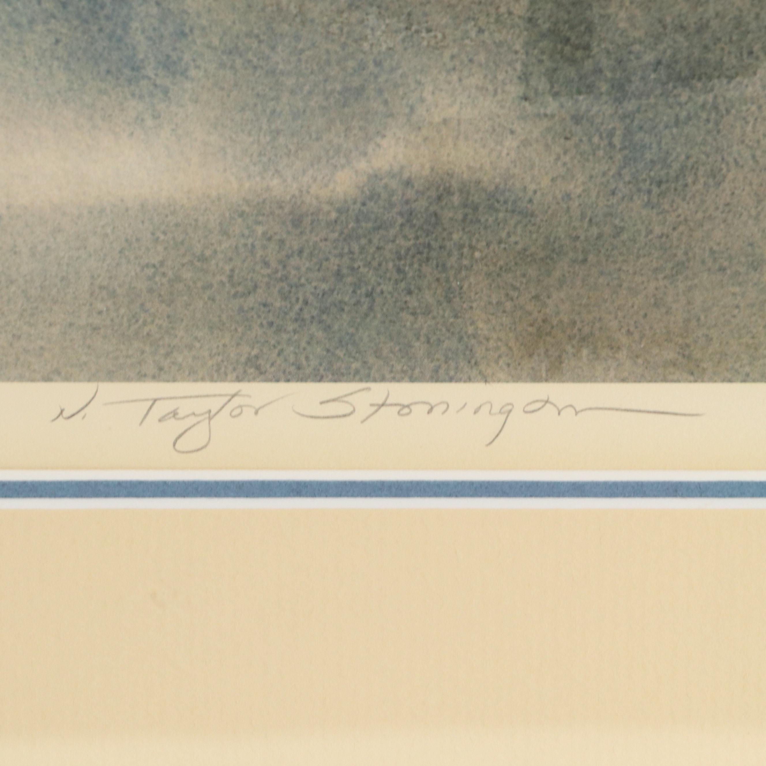 Nancy Taylor Stonington Offset Lithograph "Russian River," Circa 1979 ...