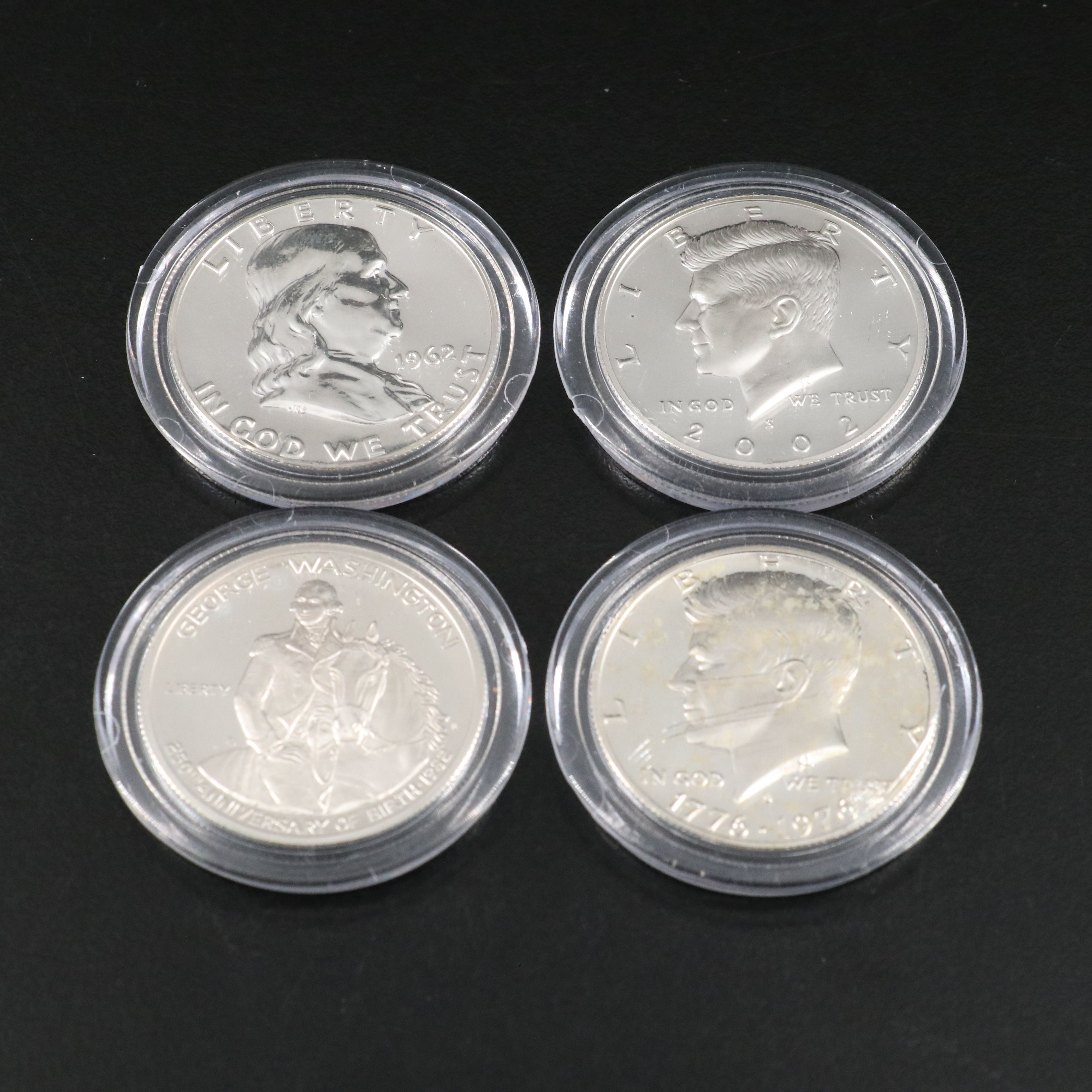 Thirteen U.S. Silver Proof Dimes, Quarters, Half Dollars, and Dollars ...