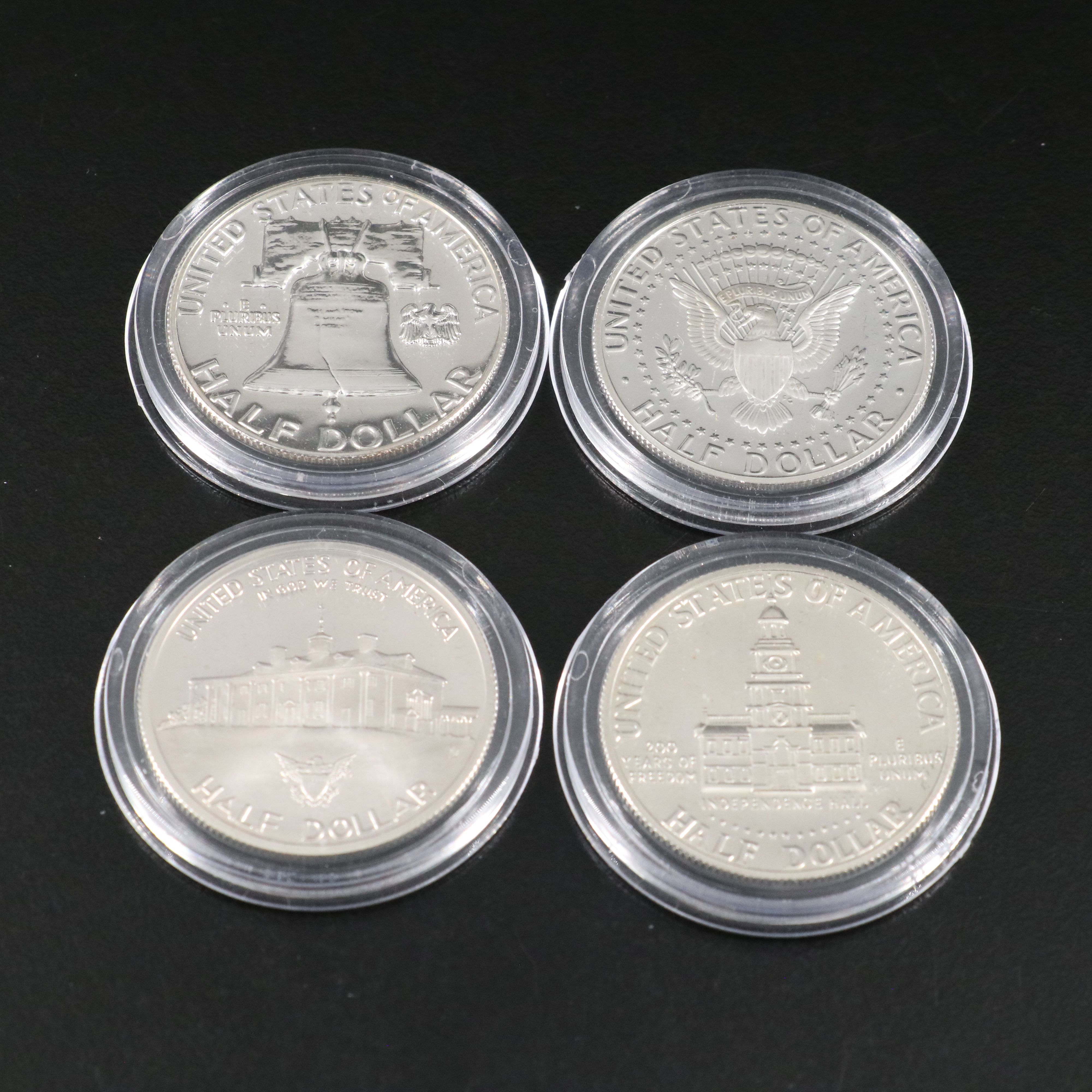 Thirteen U.S. Silver Proof Dimes, Quarters, Half Dollars, and Dollars ...