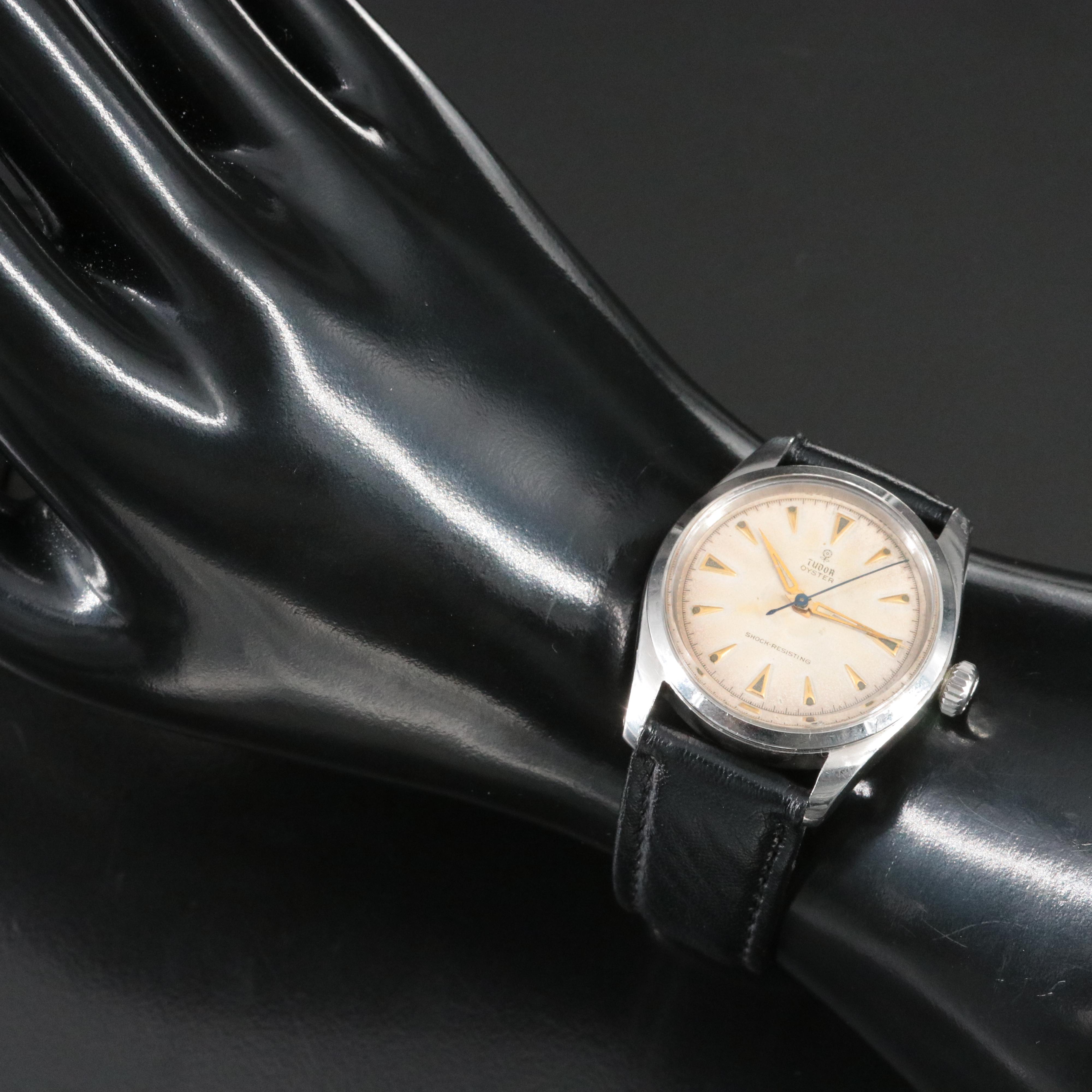 Vintage Tudor Oyster 7904 Patina Dial 34mm Steel Manual-Wind Watch | EBTH