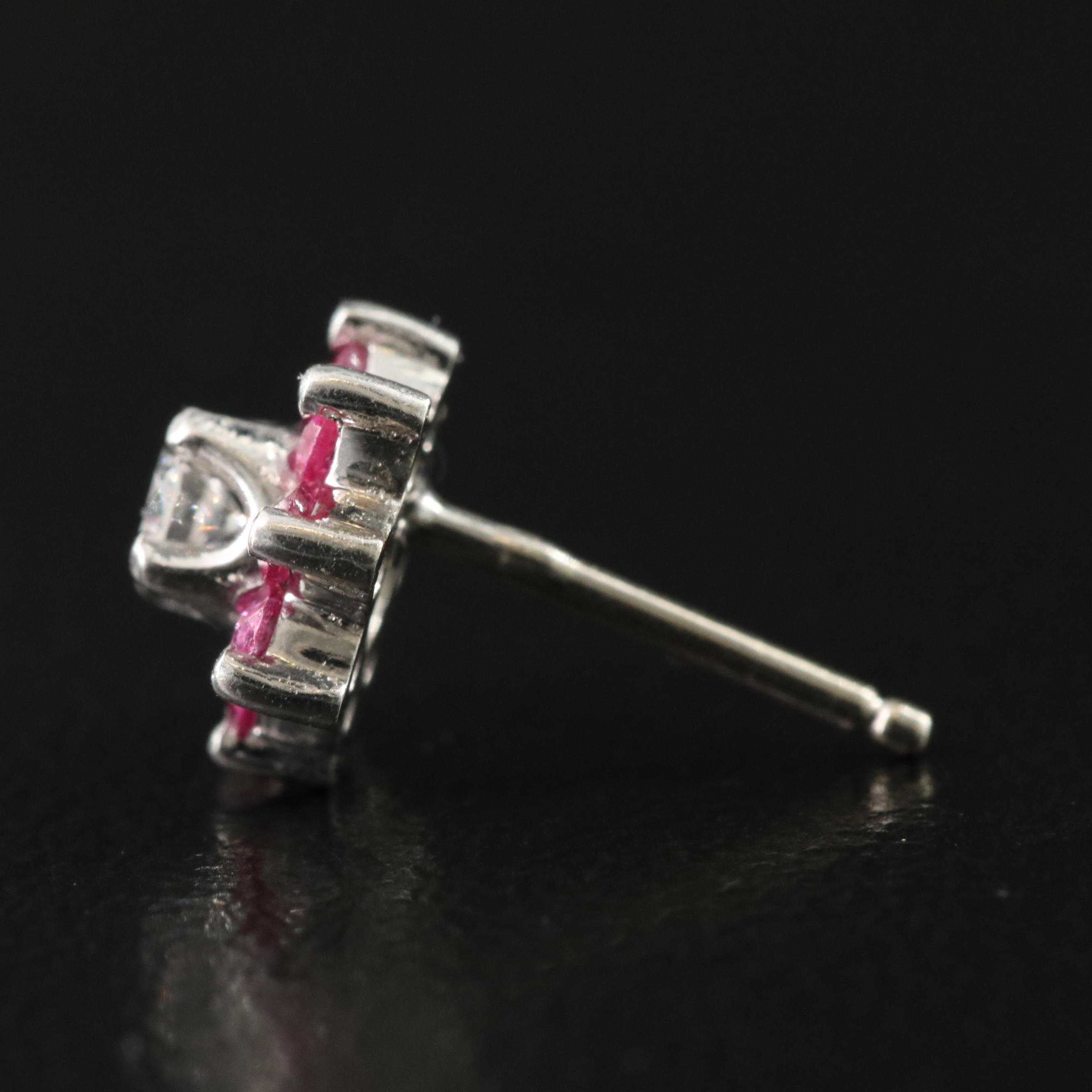 14K Diamond and Ruby Earrings | EBTH