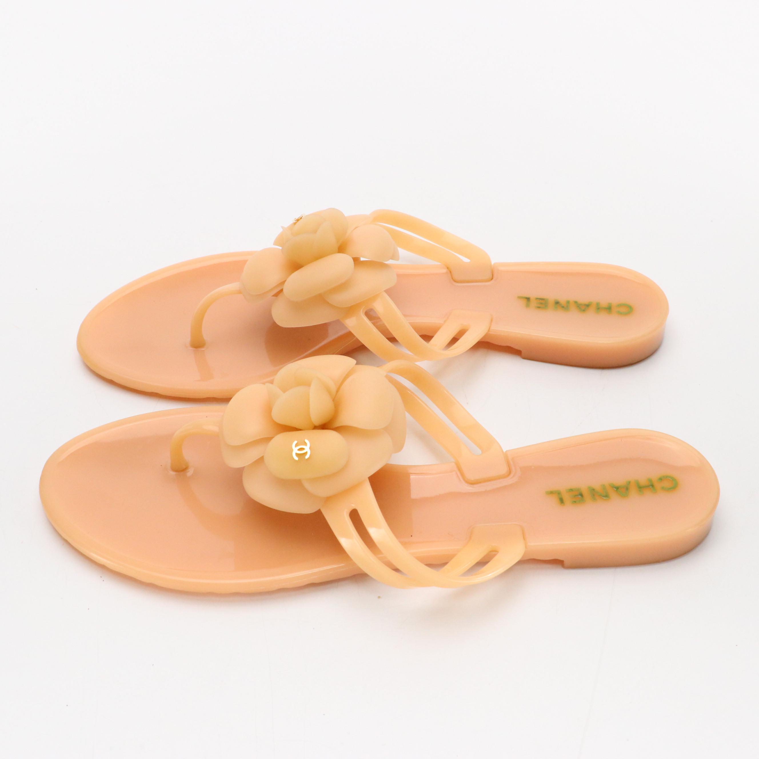 Chanel Camellia Jelly Sandals | EBTH