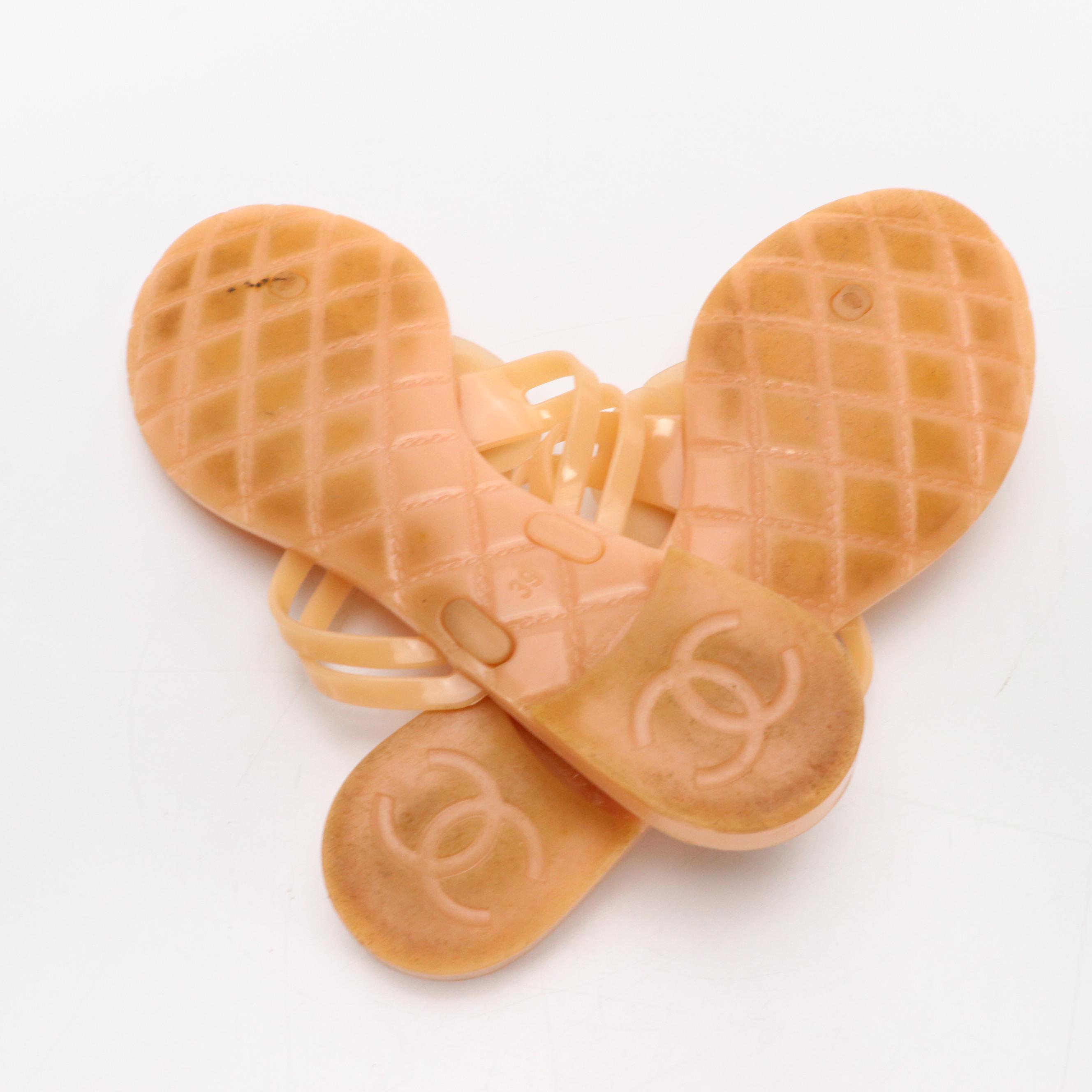 Chanel Camellia Jelly Sandals | EBTH