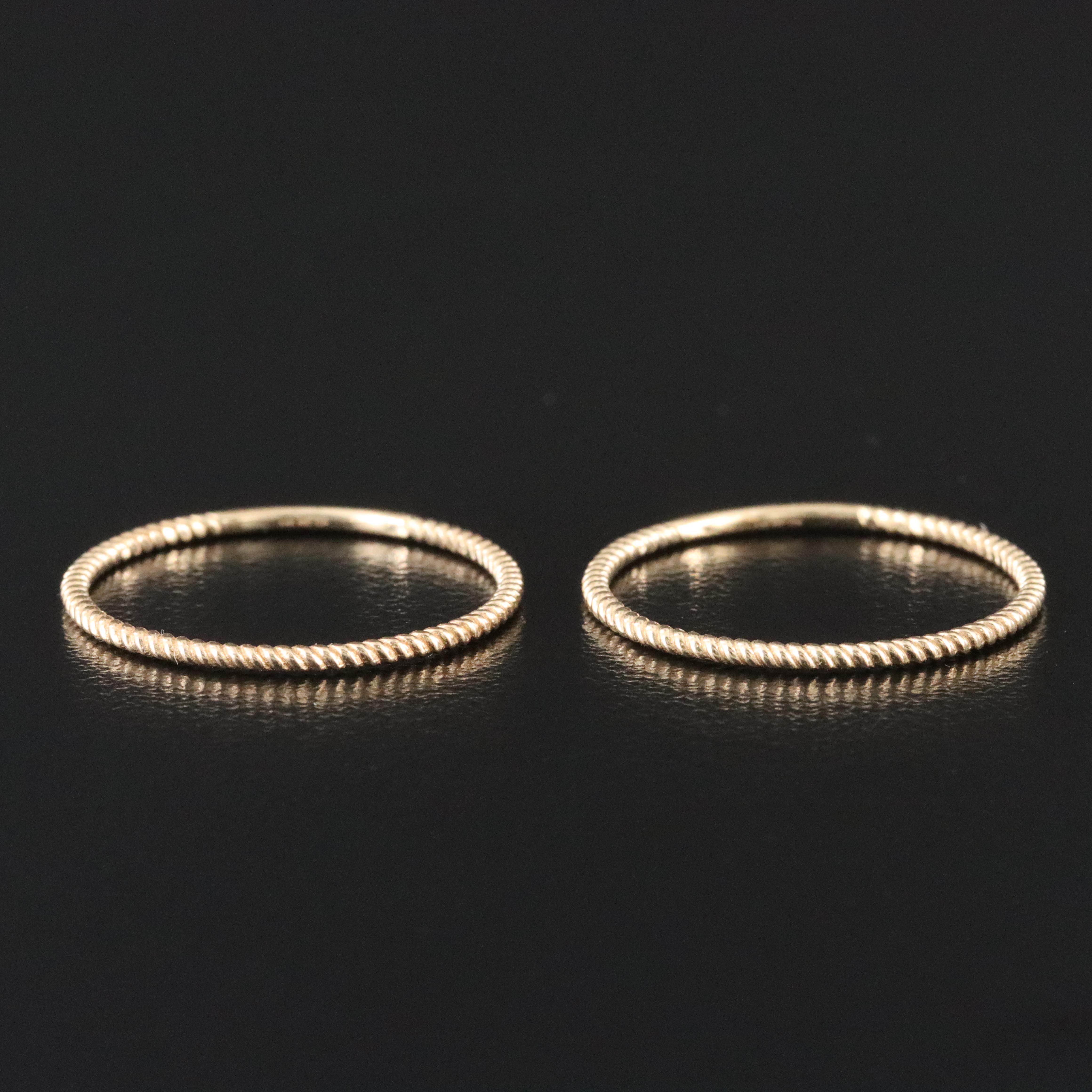 Pair of 14K Stacking Bands | EBTH