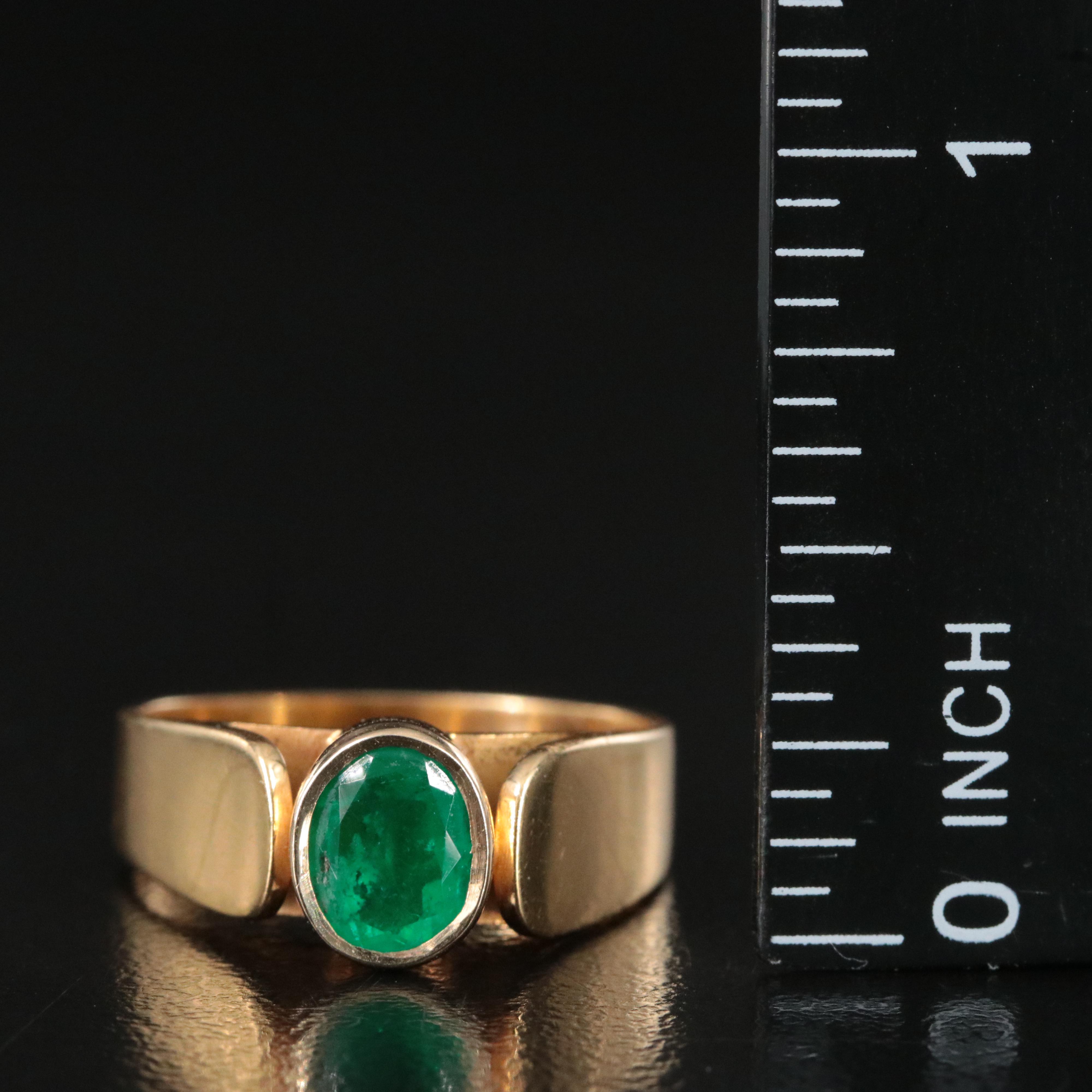 18K Emerald Solitaire Ring | EBTH