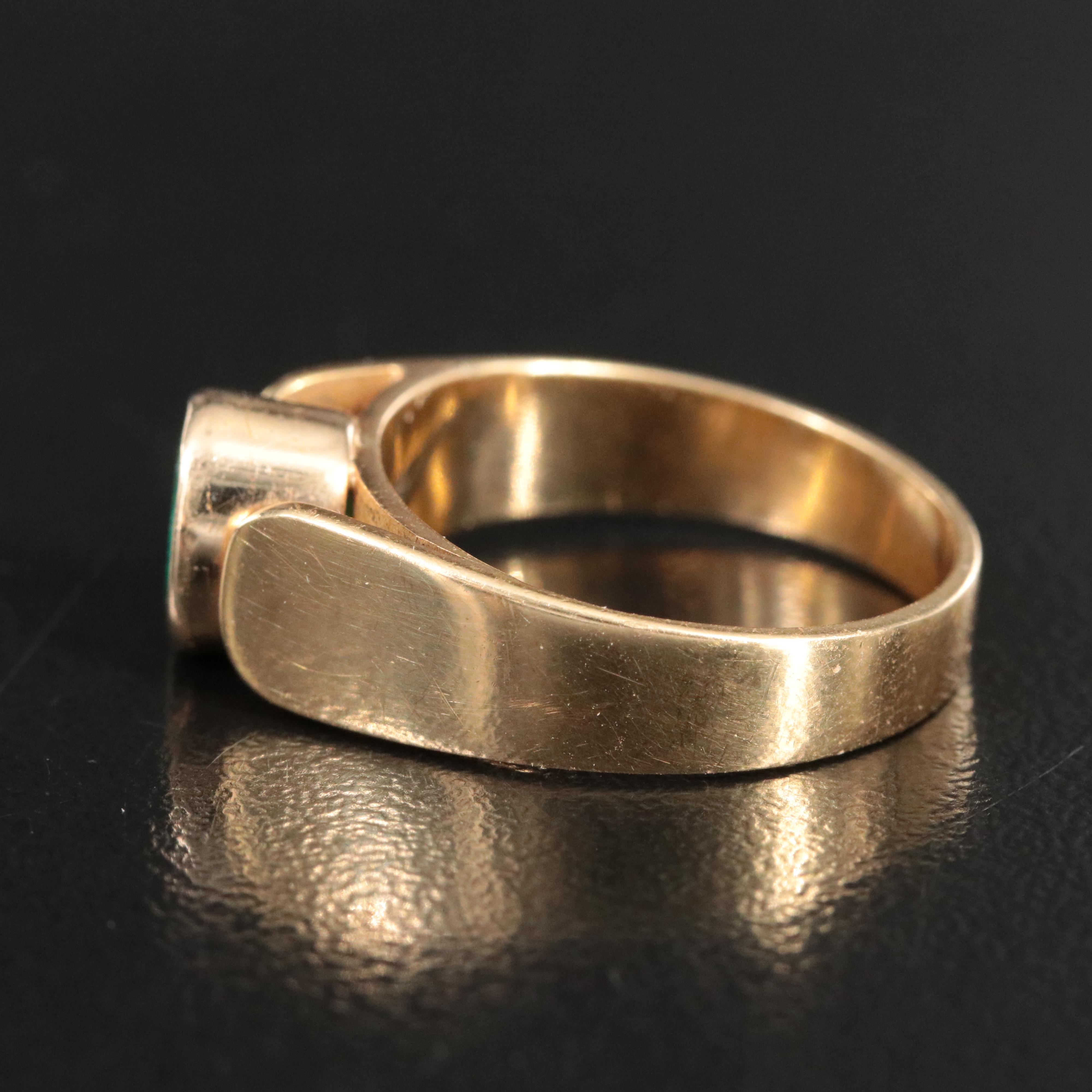 18K Emerald Solitaire Ring | EBTH