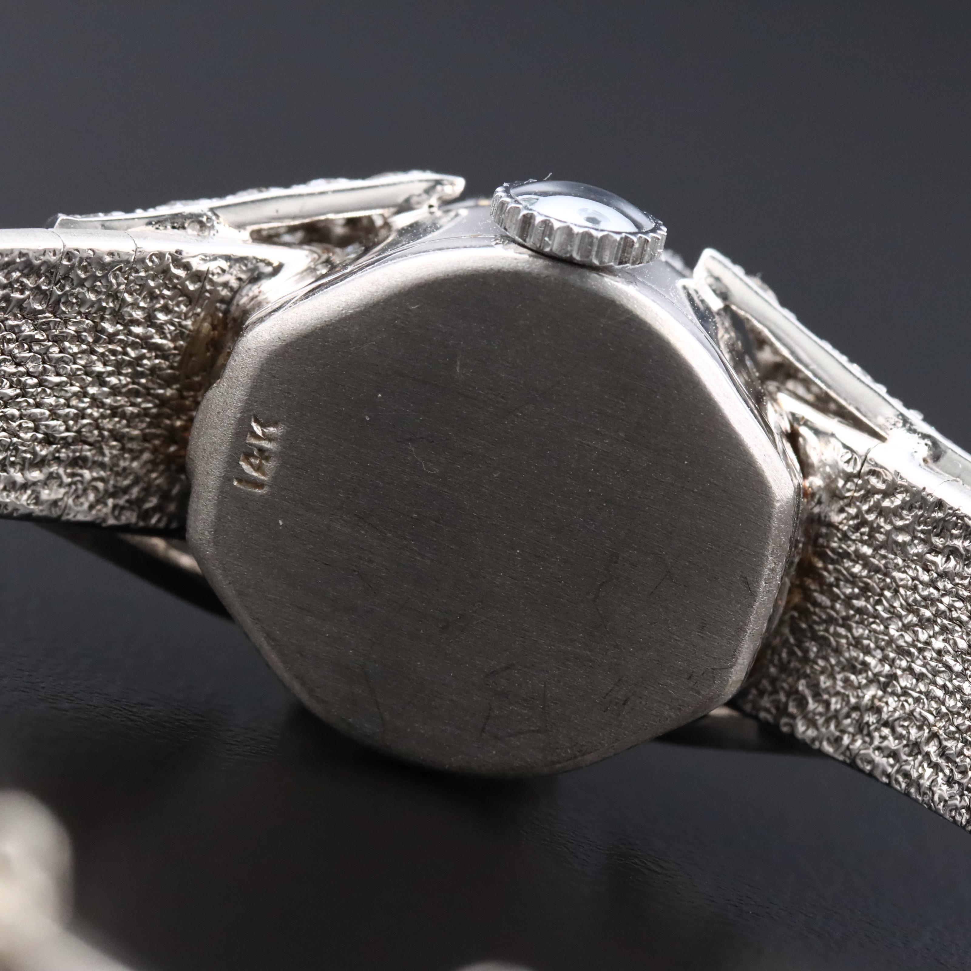 14K Hilton 3.17 CTW Diamond Stem Wind Watch | EBTH