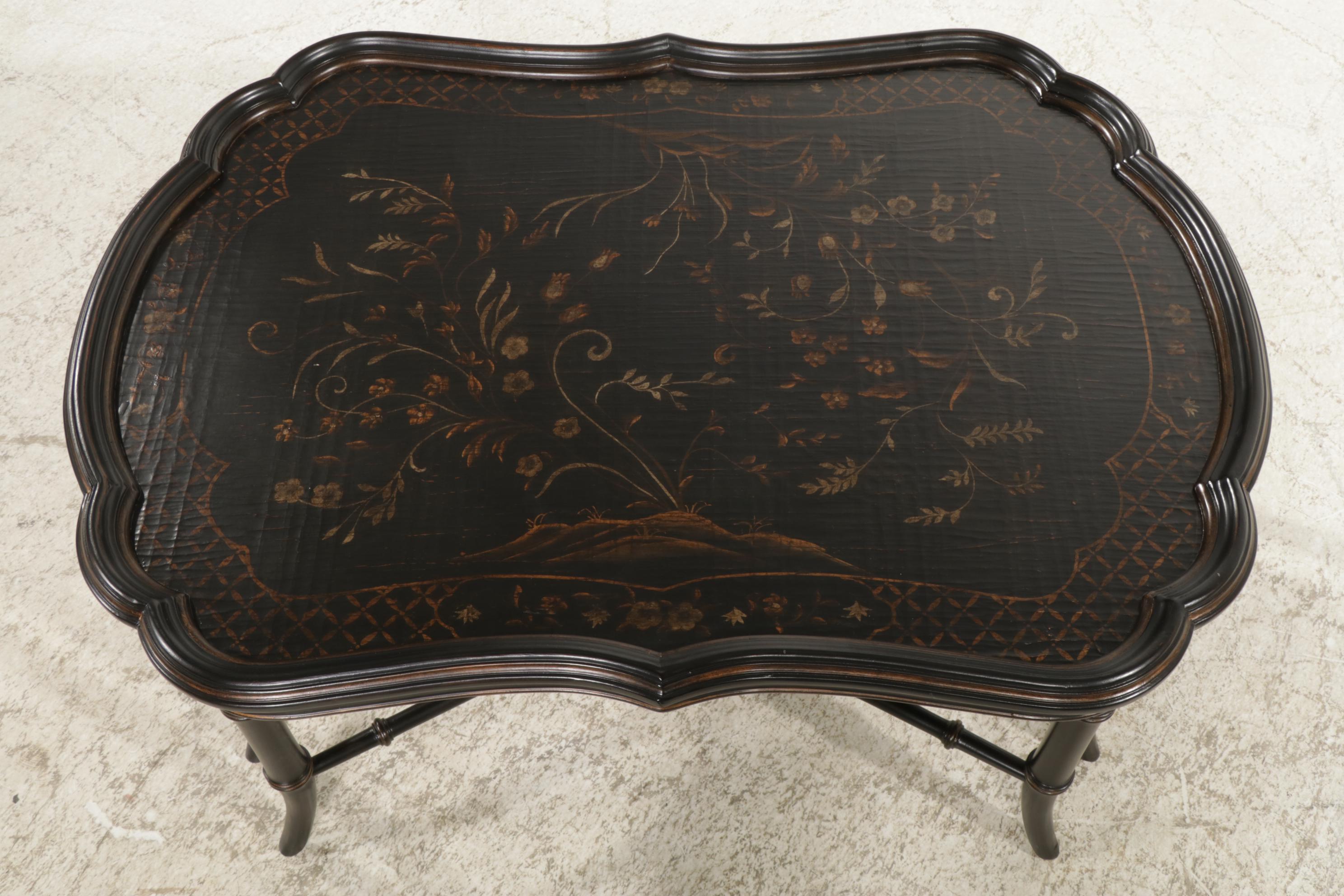 Ethan Allen Chinoiserie Coffee Table with Bamboo-Form Legs, 2011 | EBTH