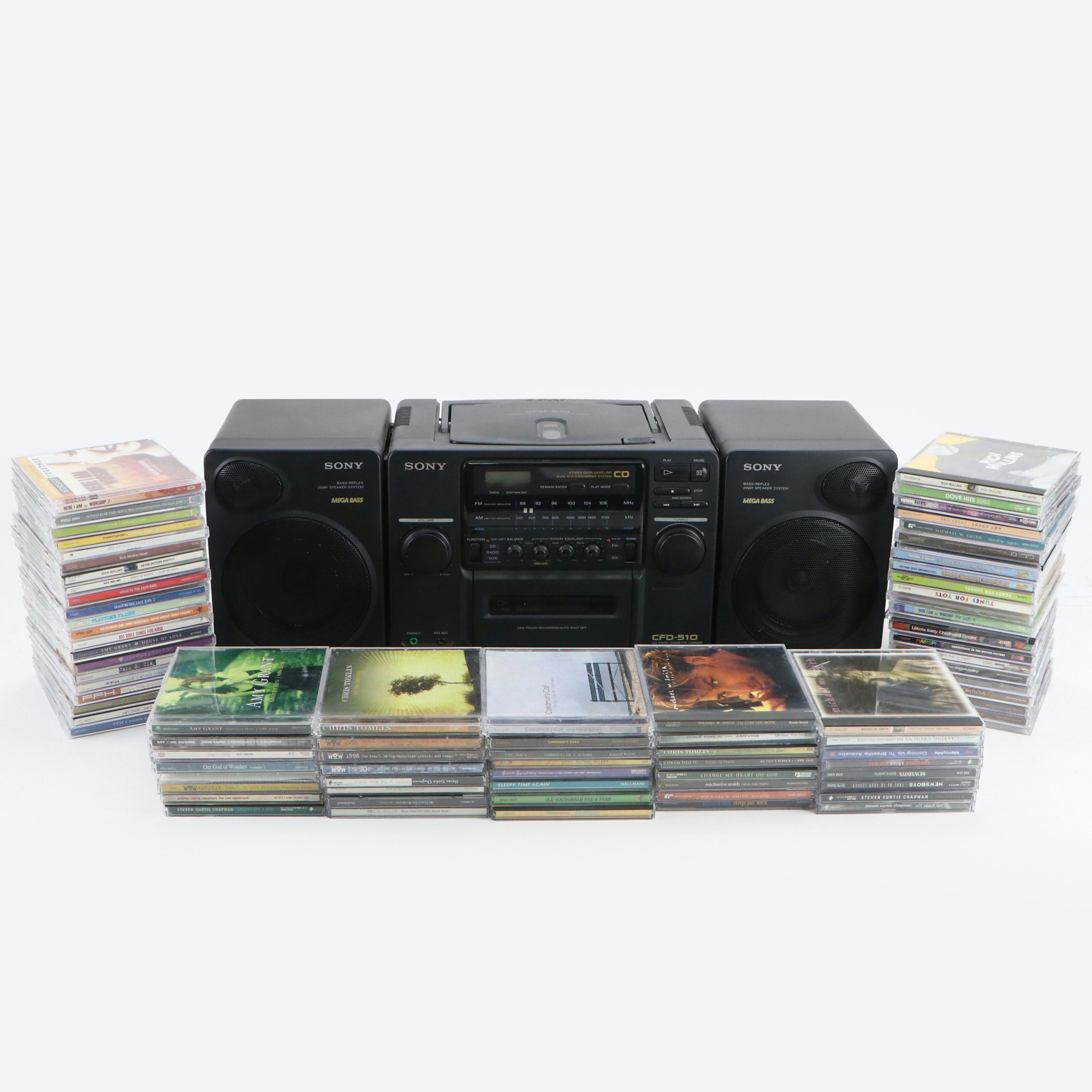 Sony CFD-510 CD Player with CDs | EBTH