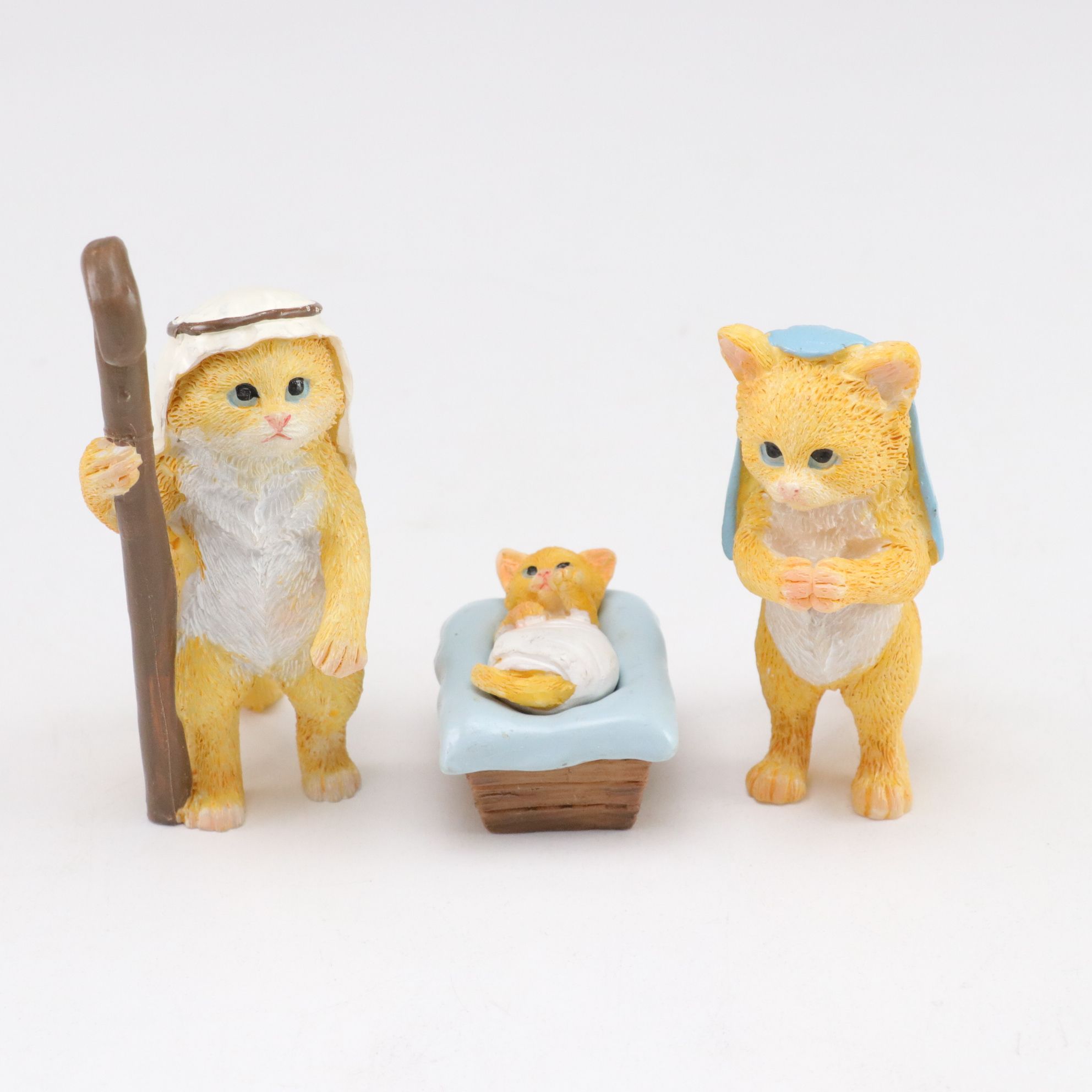 Resin Kitty Cat Nativity Set | EBTH