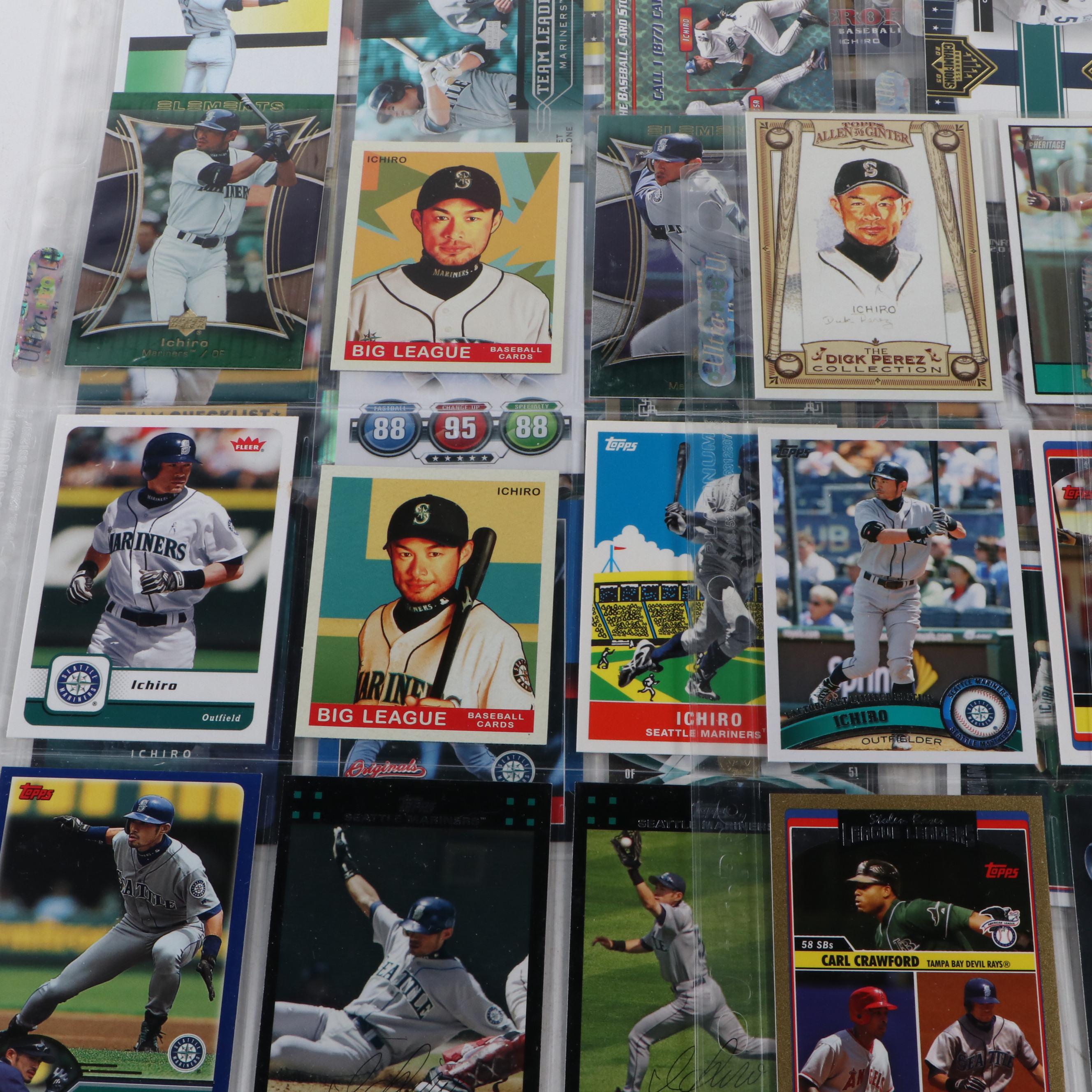 Ichiro 2001 Topps And 2001 Authentic Images, Japan, 24K Plate and ...