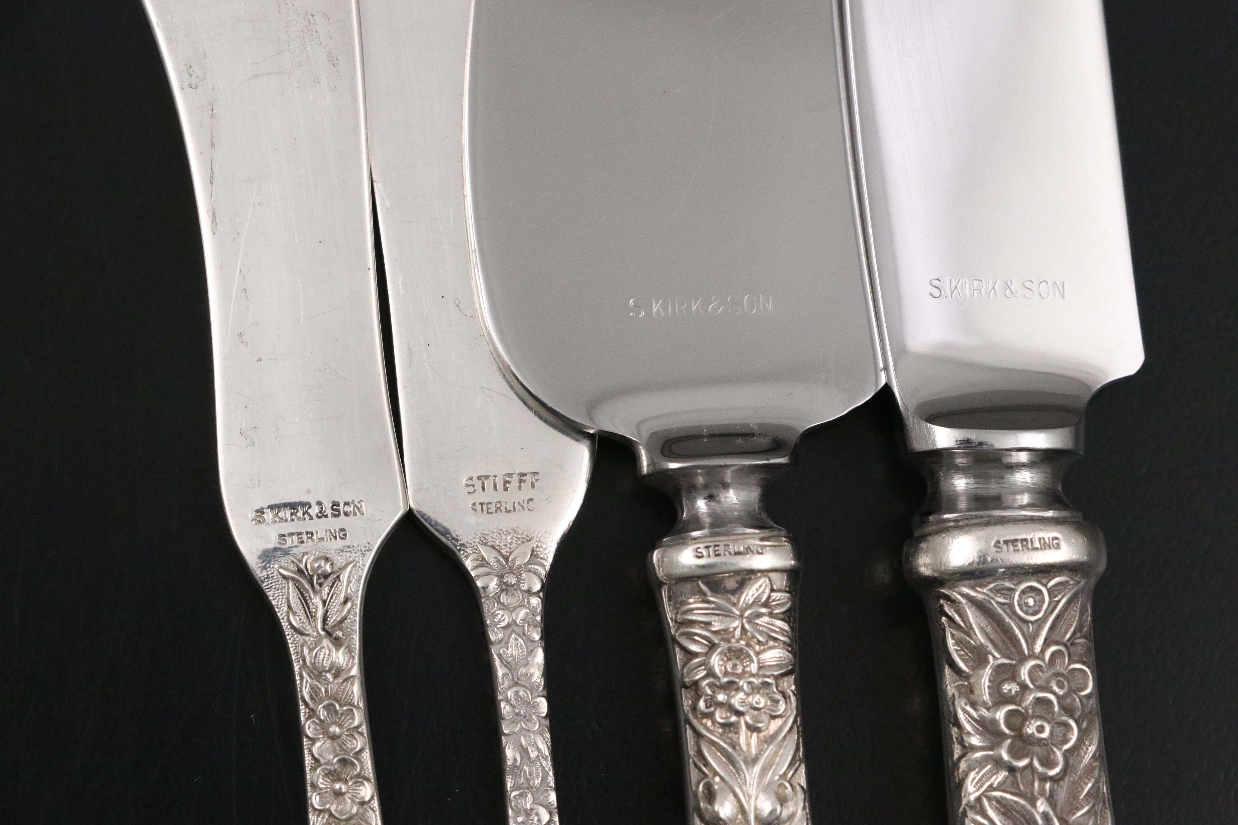 Stieff "Repousse" Sterling Silver Flatware Set | EBTH
