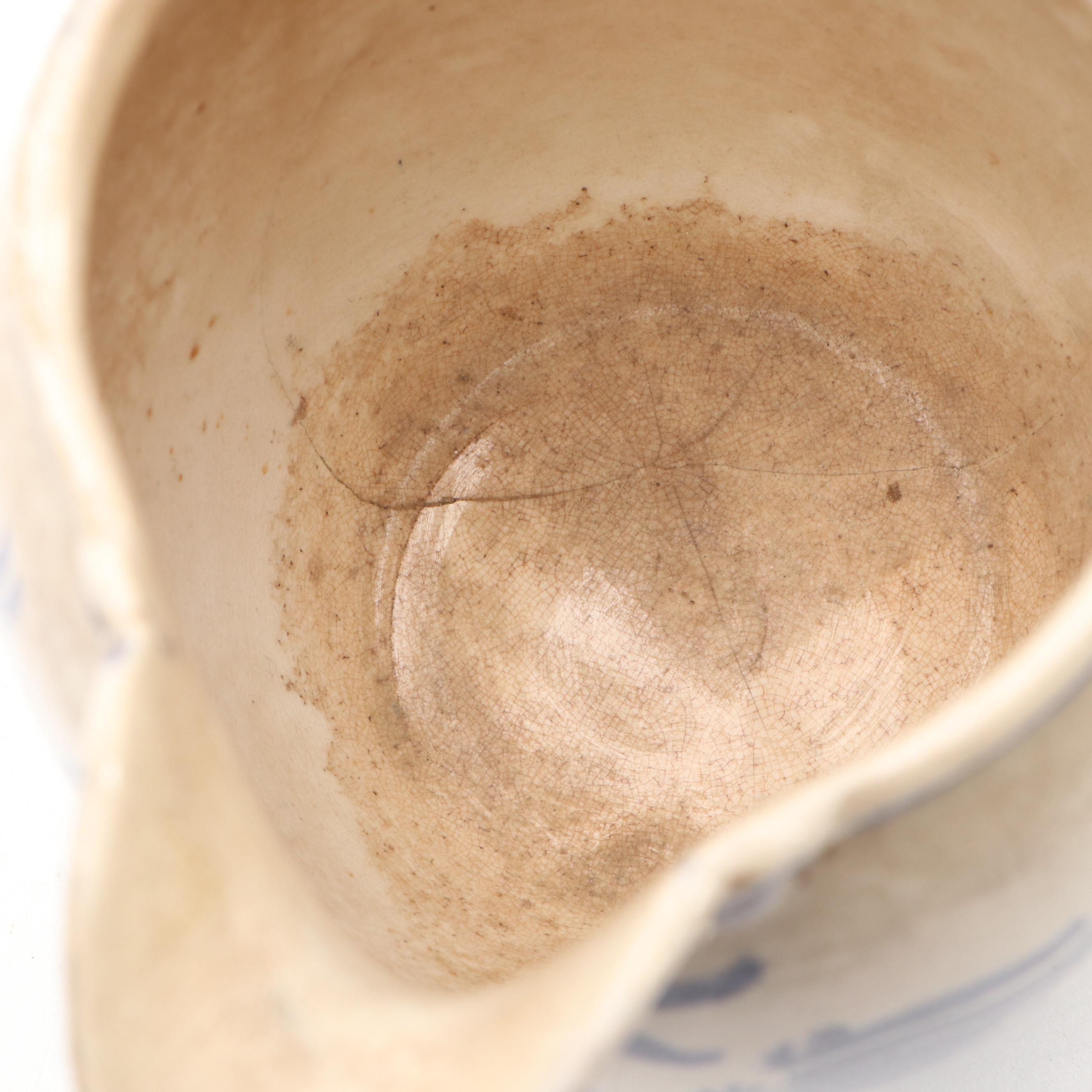 Buffalo Pottery Blue Willow Ceramic Pitcher, Early 20th Century | EBTH