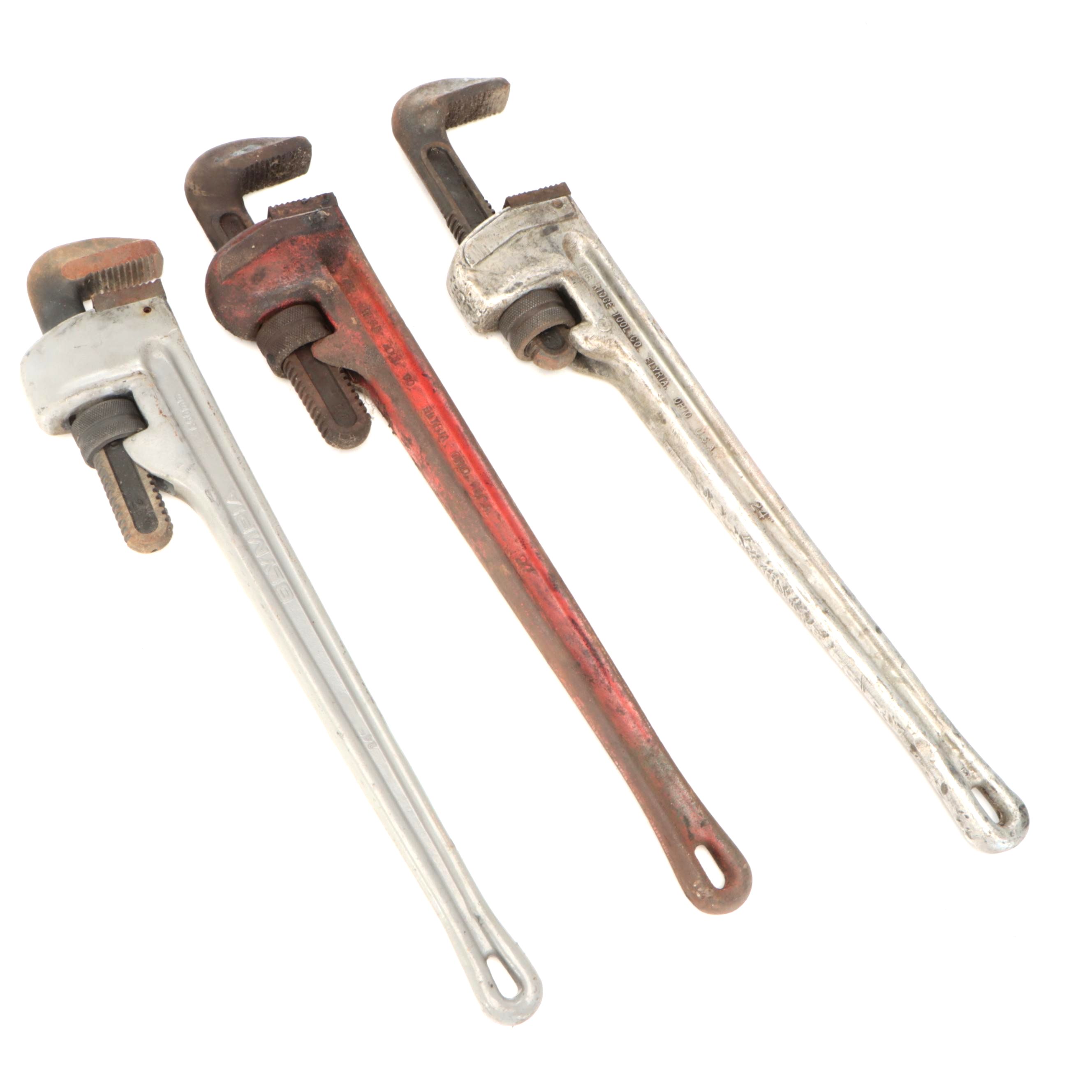 Ridge Tool Co. and Olympia Heavy Duty Cast Iron Pipe Wrenches | EBTH