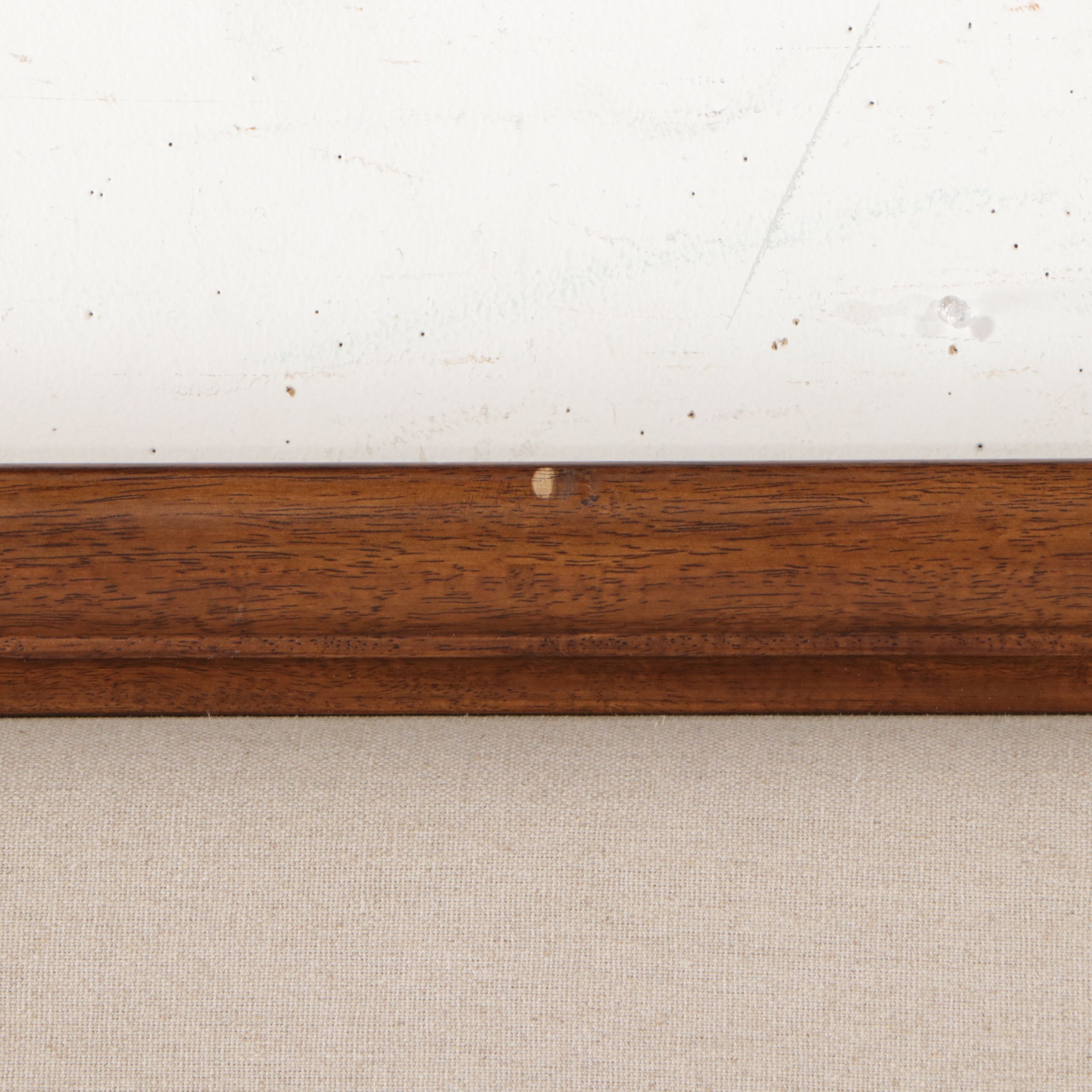 Bassett Furniture Beige Fabric Padded Headboard & Footboard with Bed ...