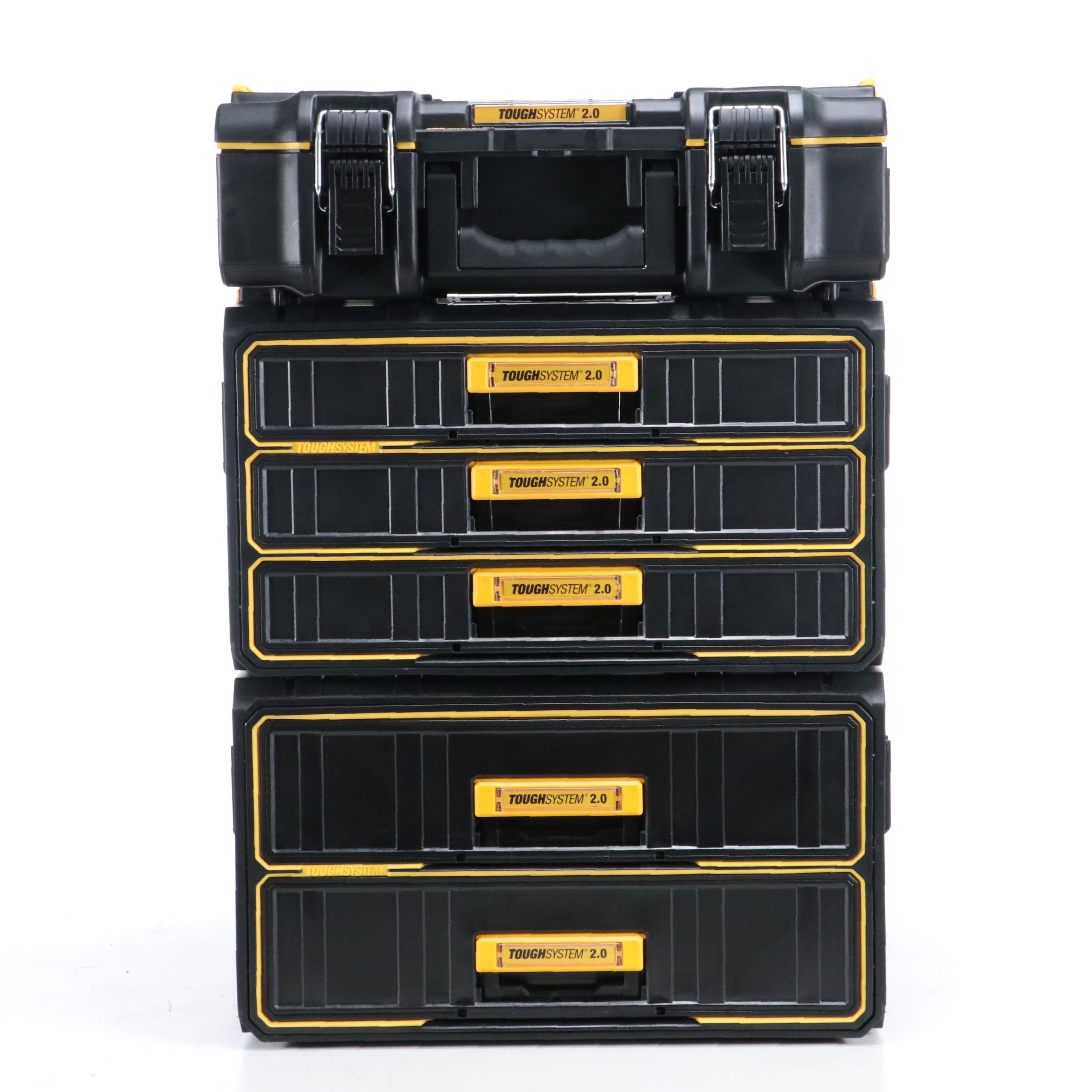 DeWalt ToughSystem 2.0 Plastic Stacking Toolbox and Shelves | EBTH
