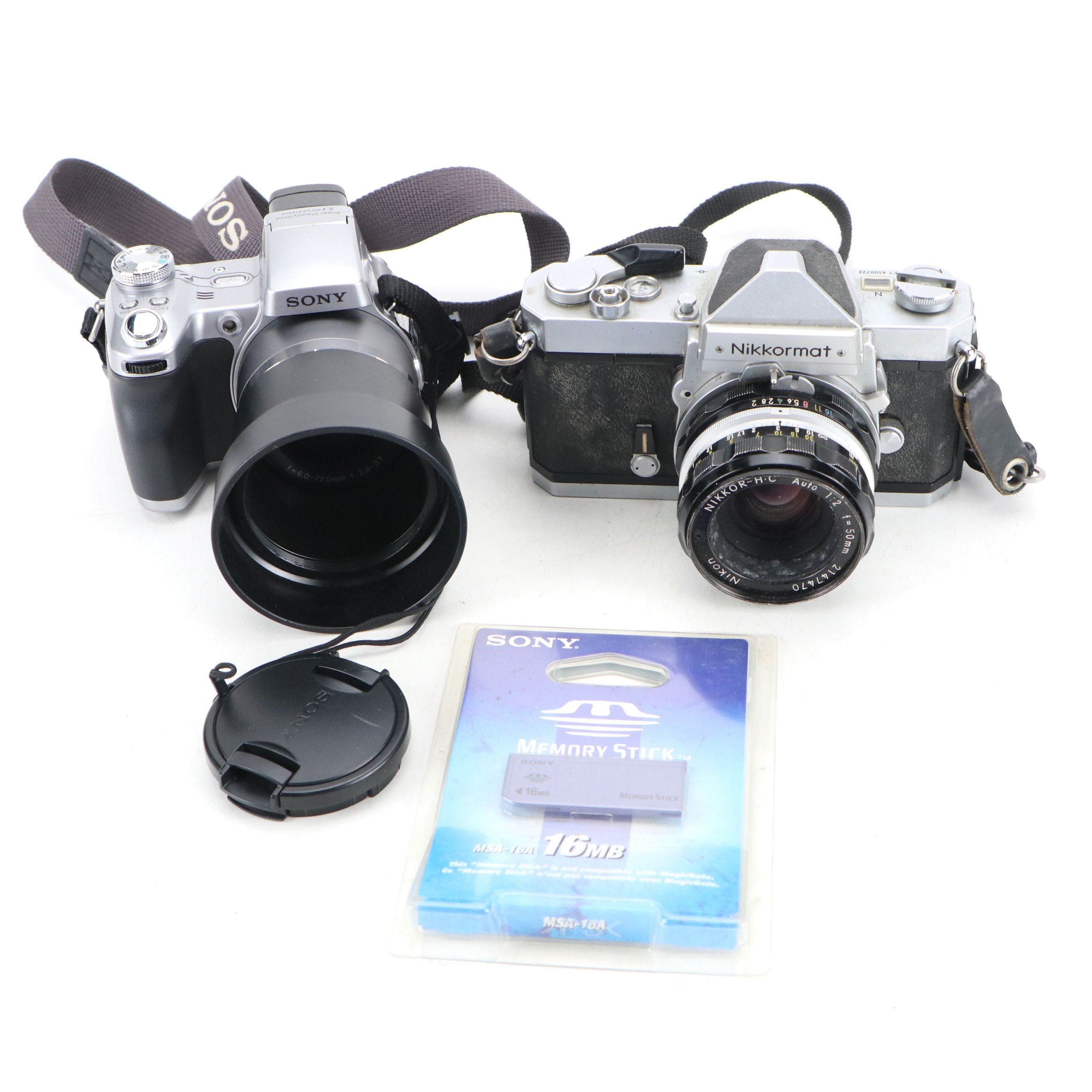 Sony Cyber-shot and Nikon Nikkormat Cameras with Sony Memory Stick | EBTH