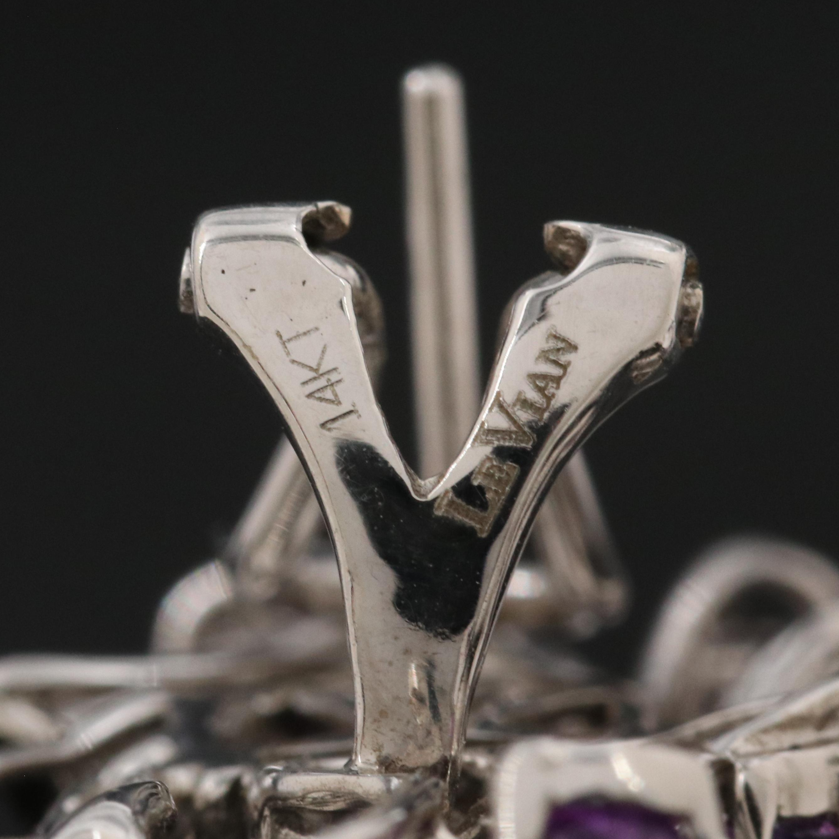 Le Vian 14K Amethyst, Gemstone and Diamond Ring and Earrings | EBTH