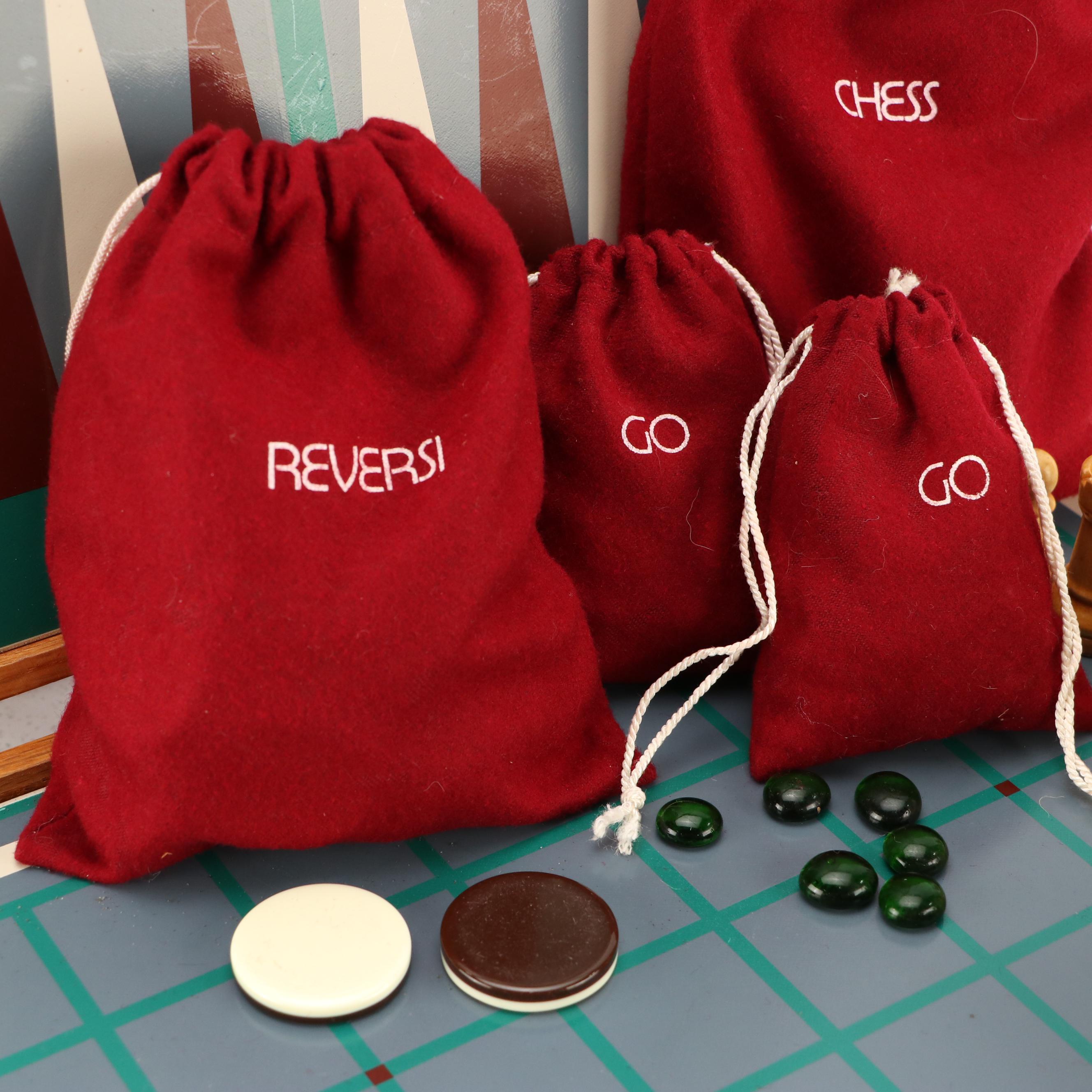 Quadro Board Game Set with Chess, Checkers, Reversi and Other Games | EBTH