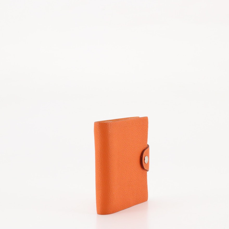 Hermès Ulysse Mini Sketchbook Cover In Orange Togo Leather | Ebth