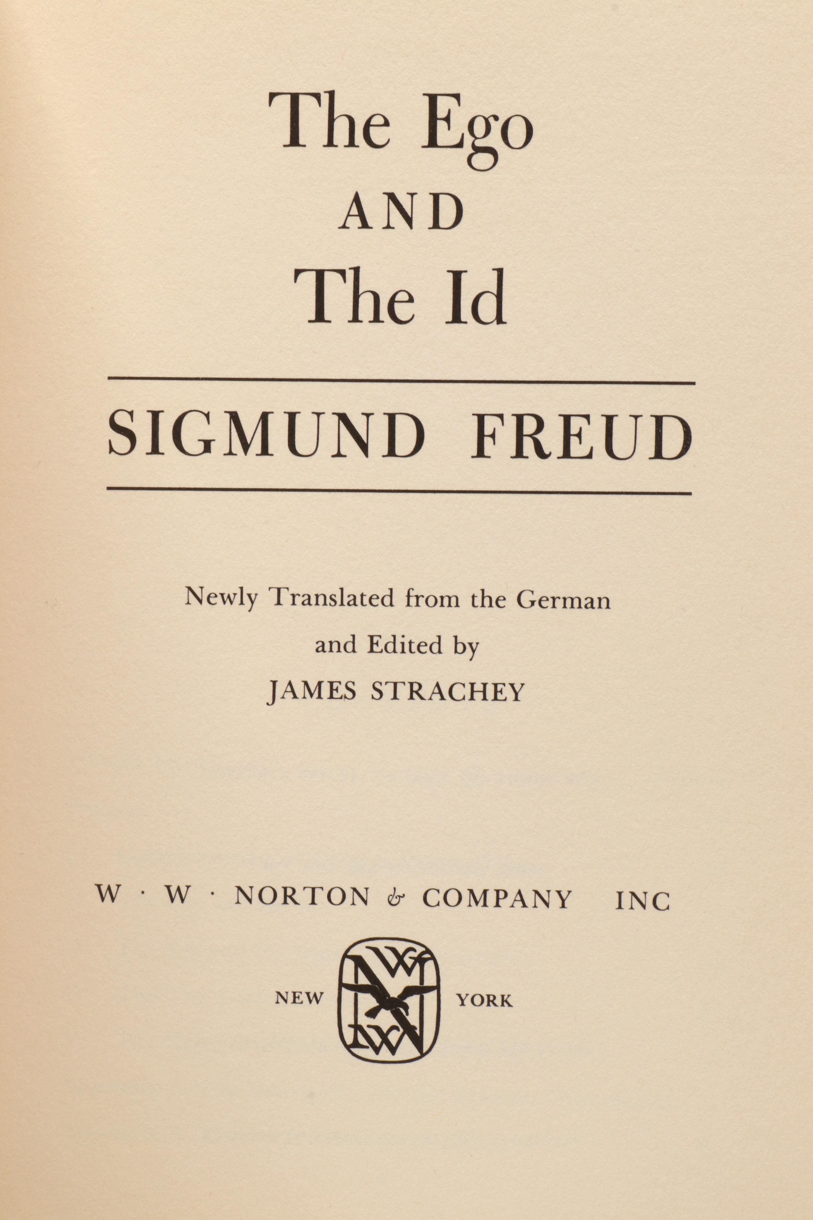 First American Edition "The Ego and the Id" and More Books by Sigmund ...