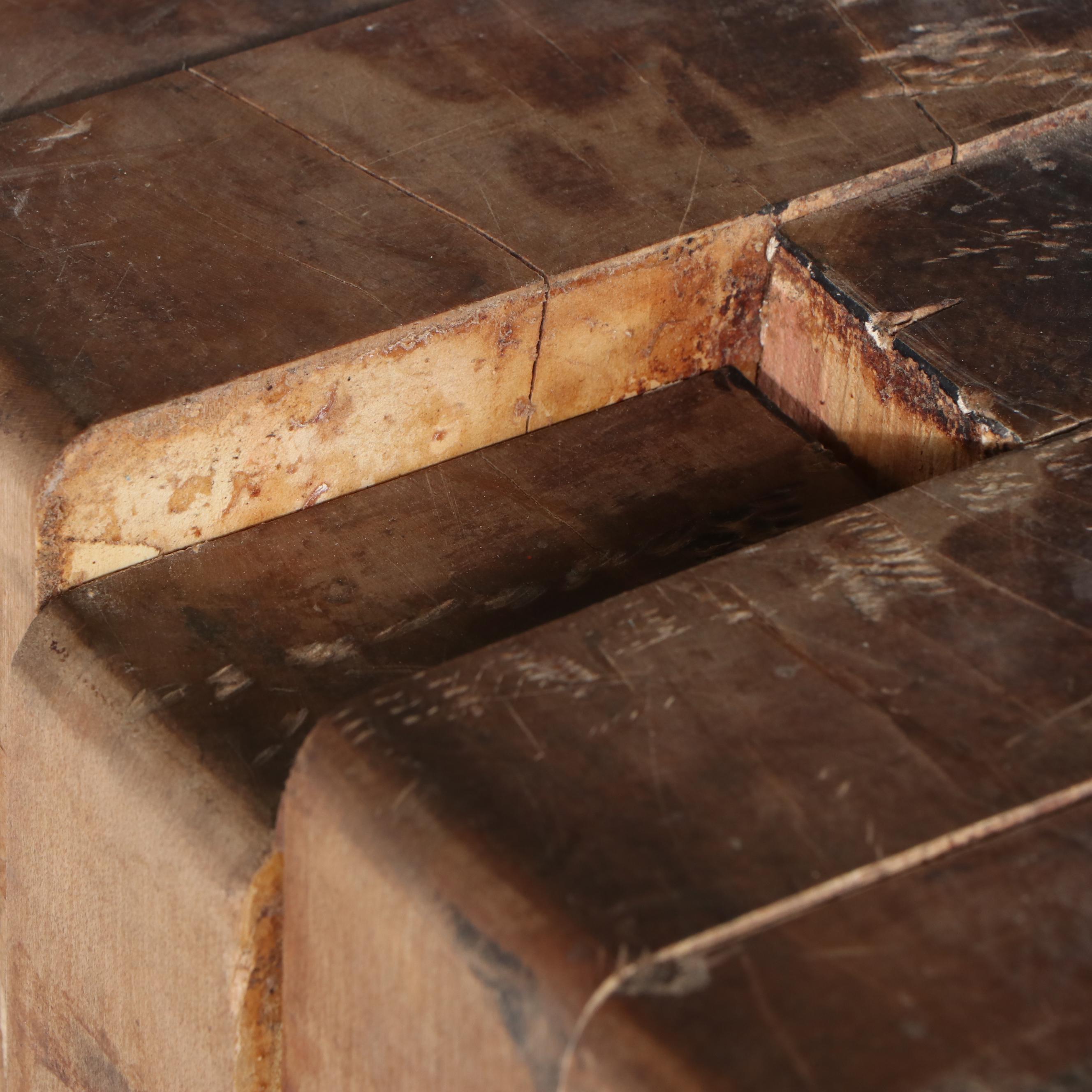 Staved Wood Butcher's Block Kitchen Island | EBTH