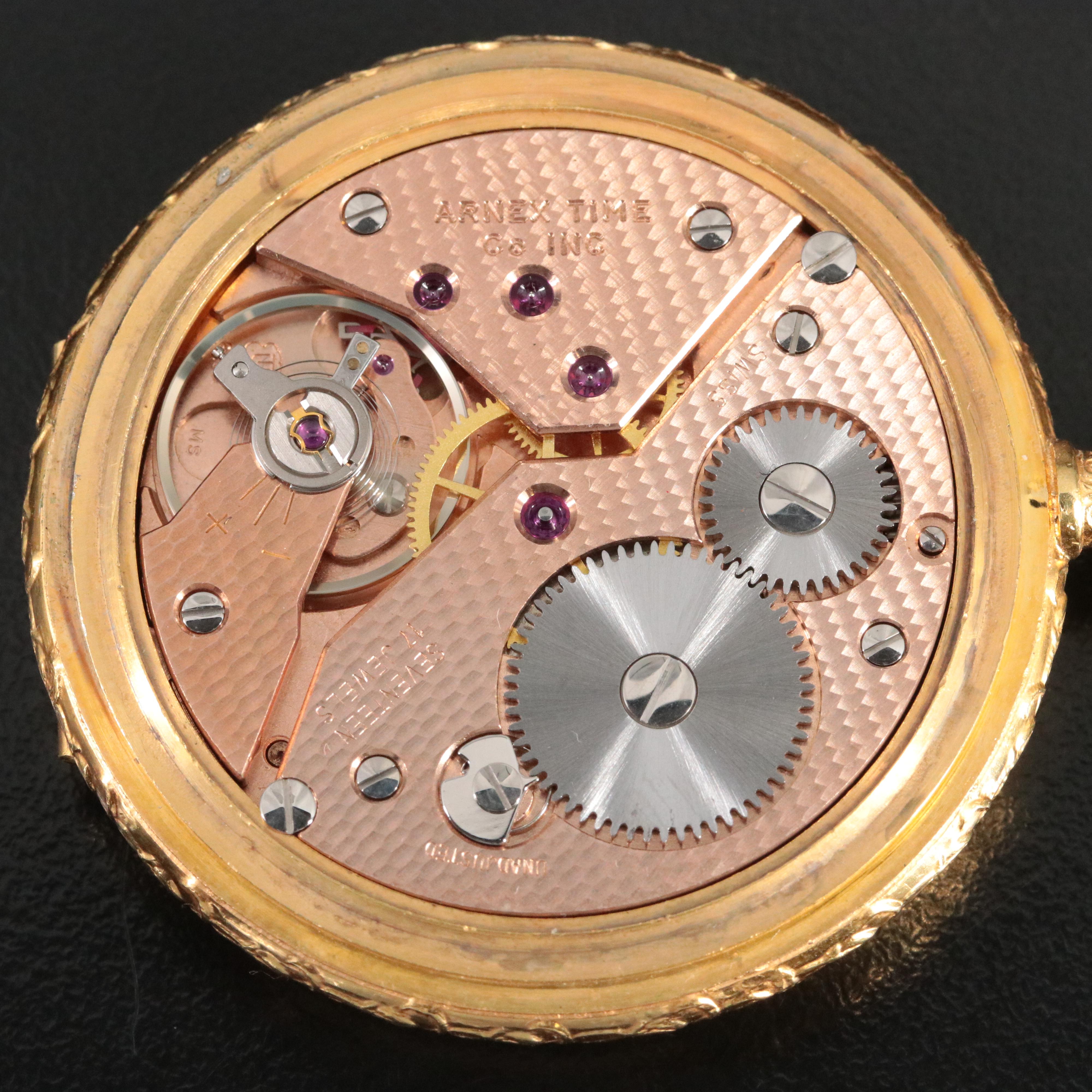 Arnex Linen Dial Hunting Case Pocket Watch | EBTH