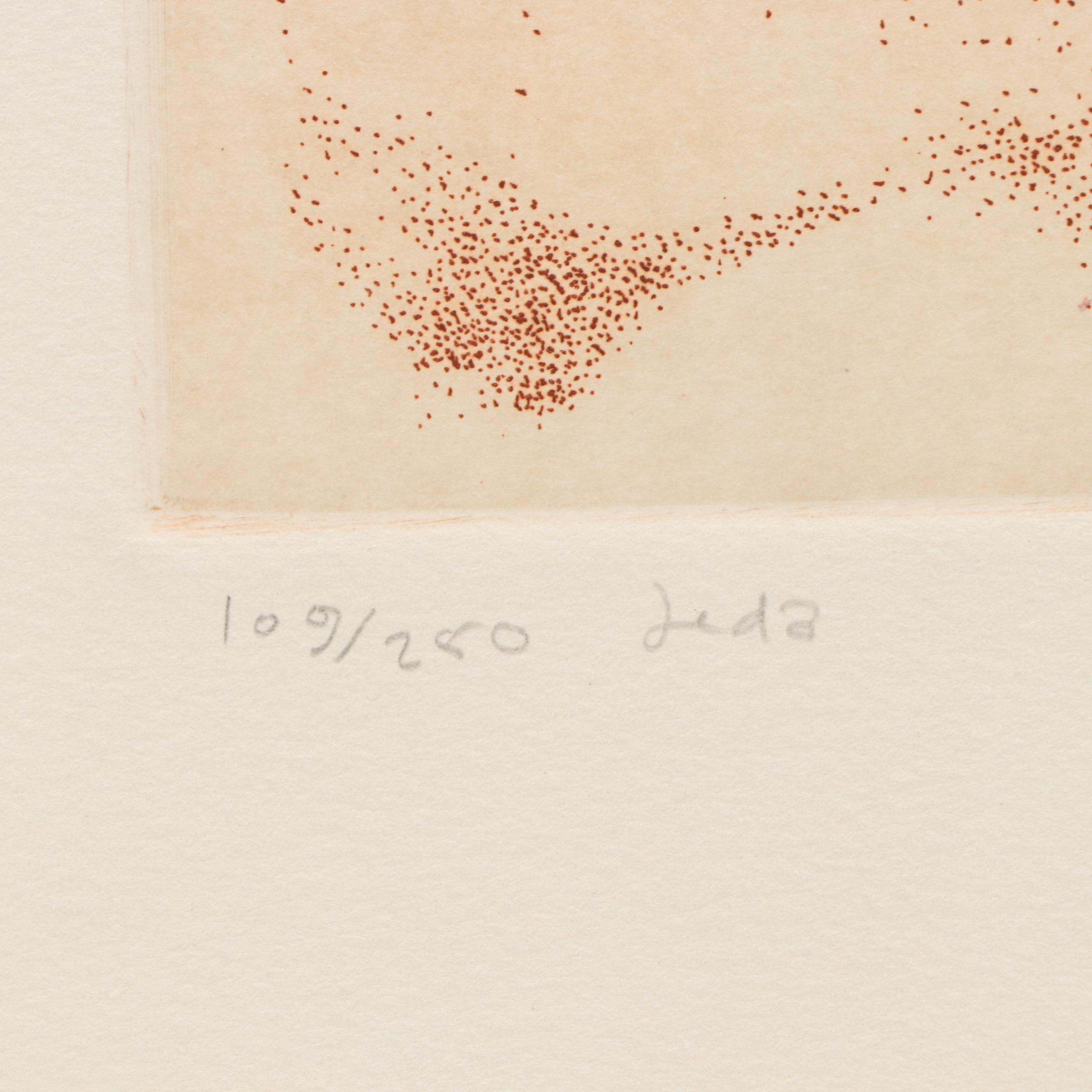 Herbert Fink Etching "Leda's Dream," 1979 | EBTH