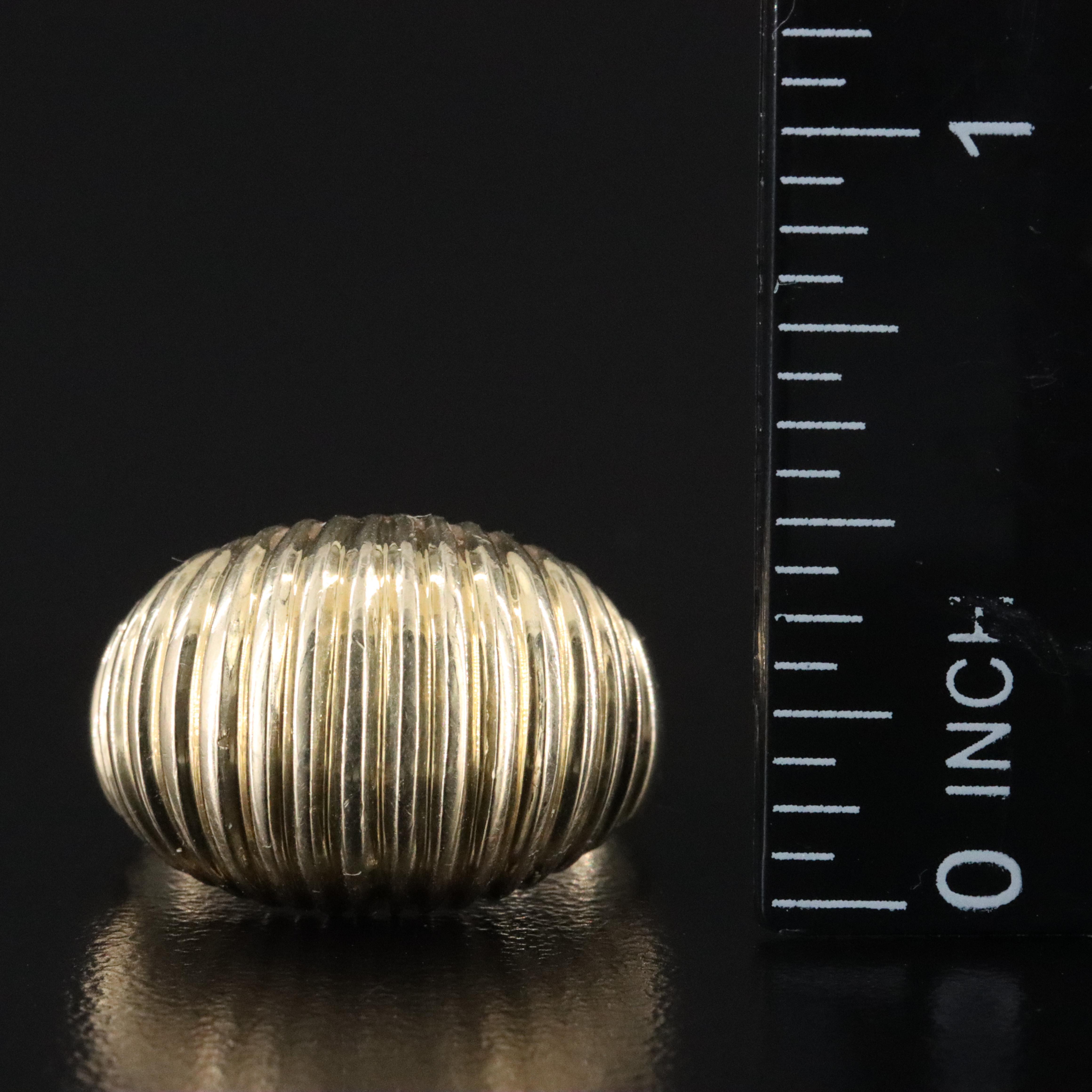 14K Fluted Dome Ring | EBTH