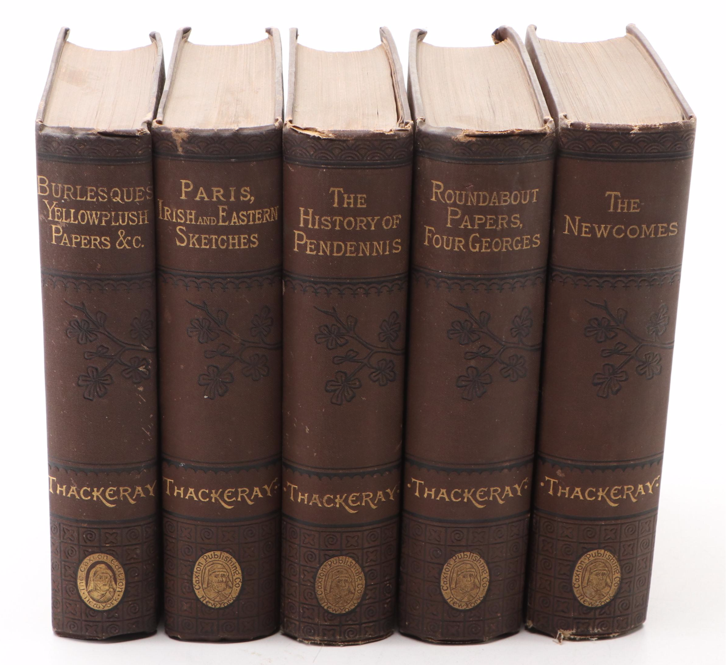Caxton Edition "The Works of William Makepeace Thackeray" Five-Volume ...