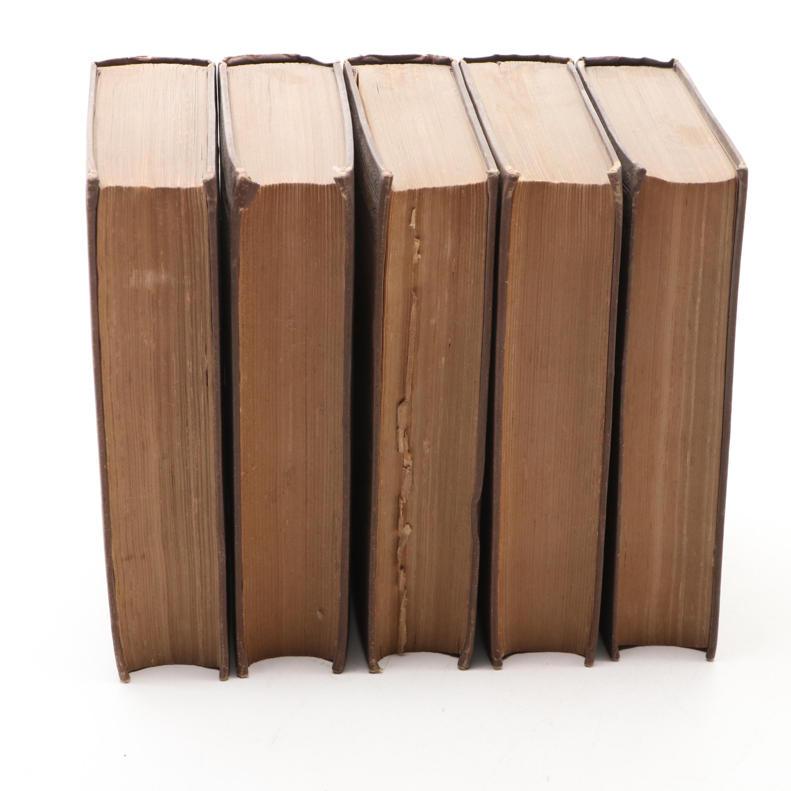 Caxton Edition "The Works of William Makepeace Thackeray" Five-Volume ...