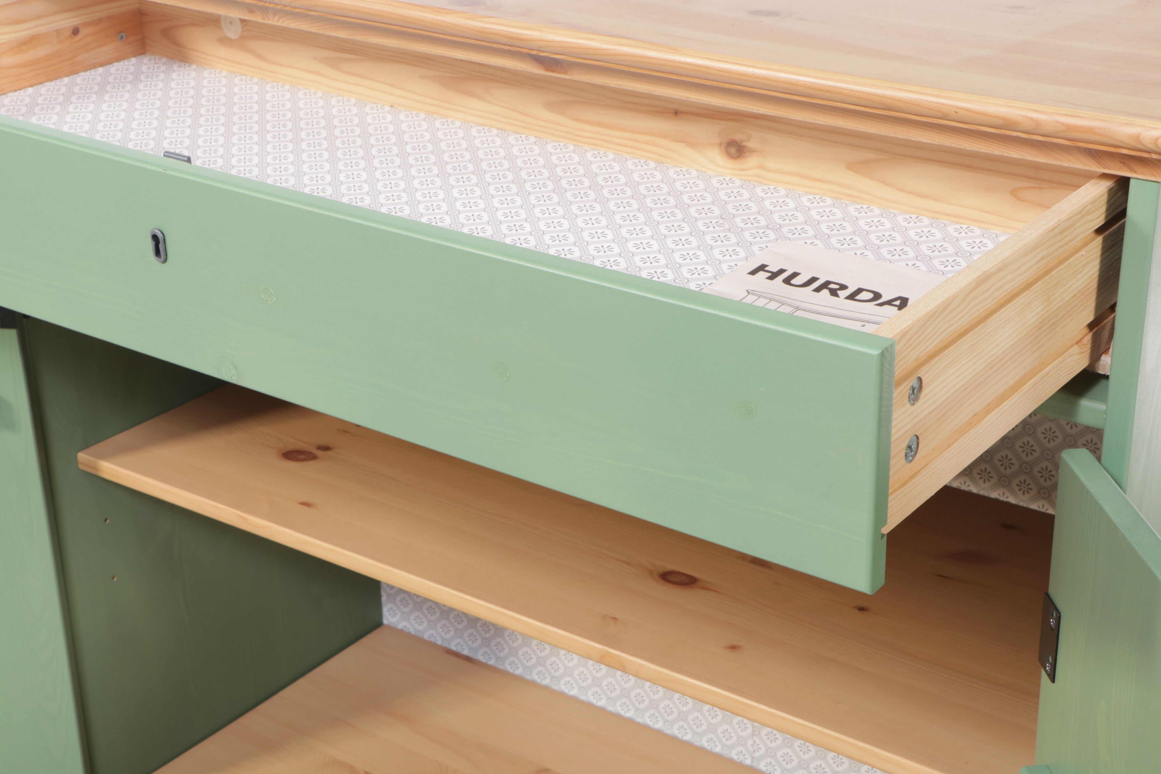 IKEA "HURDAL" Parcel-Painted Pine Linen Cabinet | EBTH