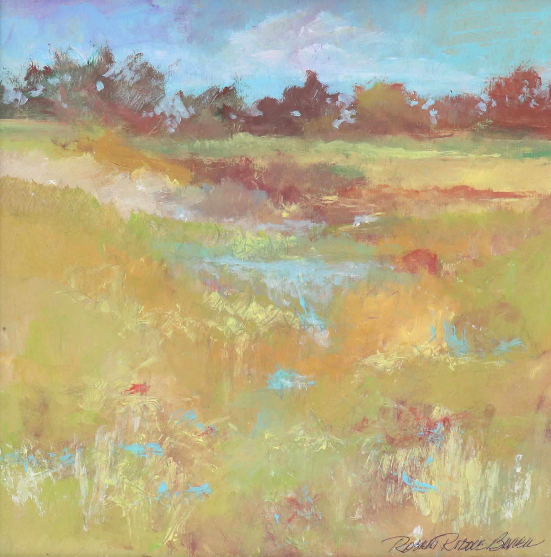 Robert Riddle Baker Landscape Acrylic Painting "Water Feature," 2022 | EBTH