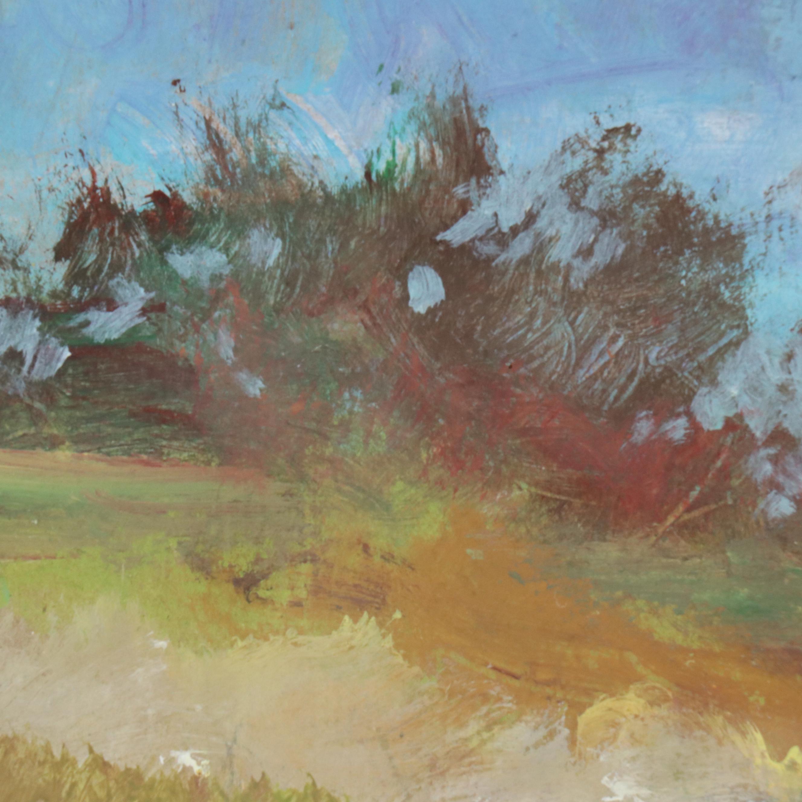 Robert Riddle Baker Landscape Acrylic Painting "Water Feature," 2022 | EBTH