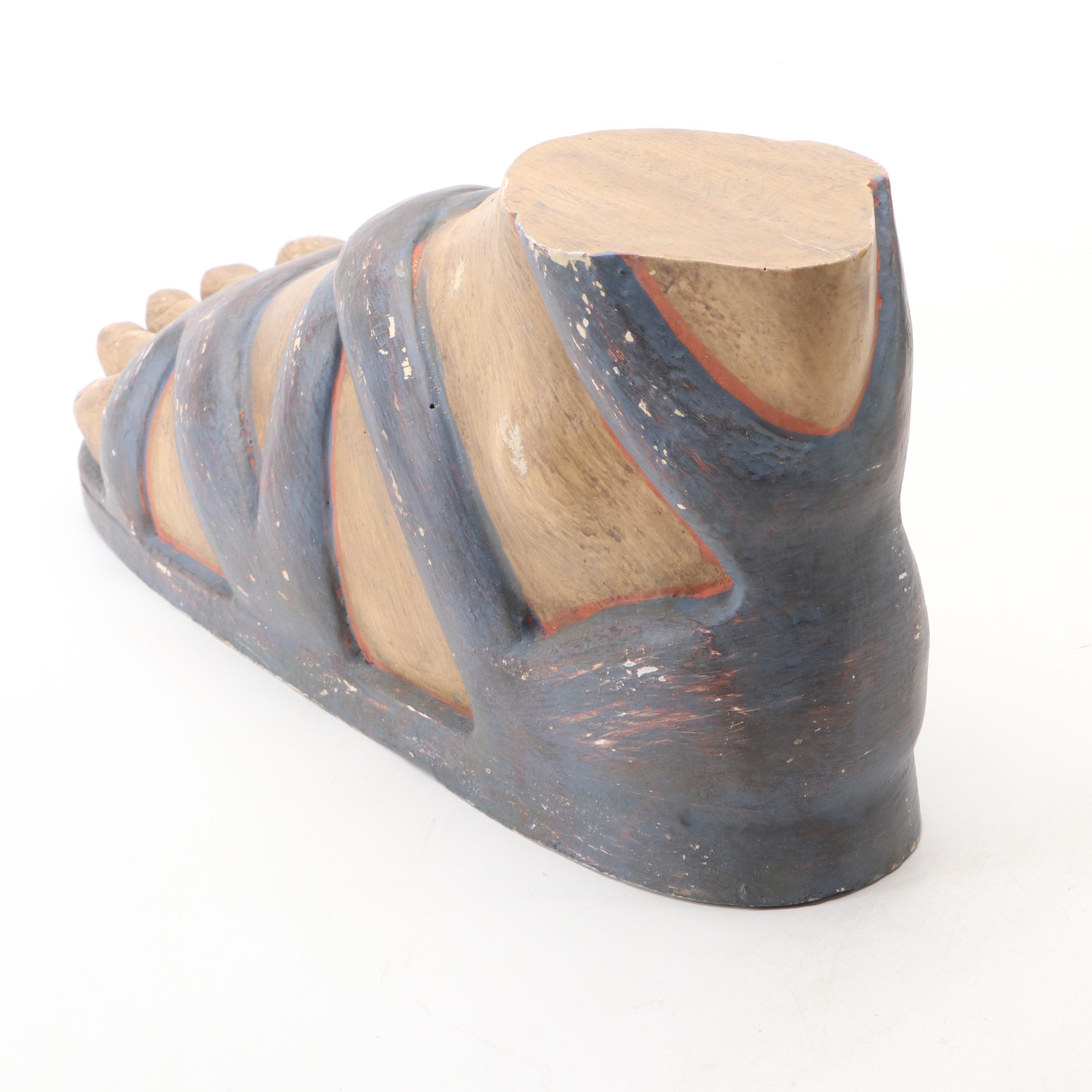 Greco-Roman Style Polychrome Decorated Feet | EBTH