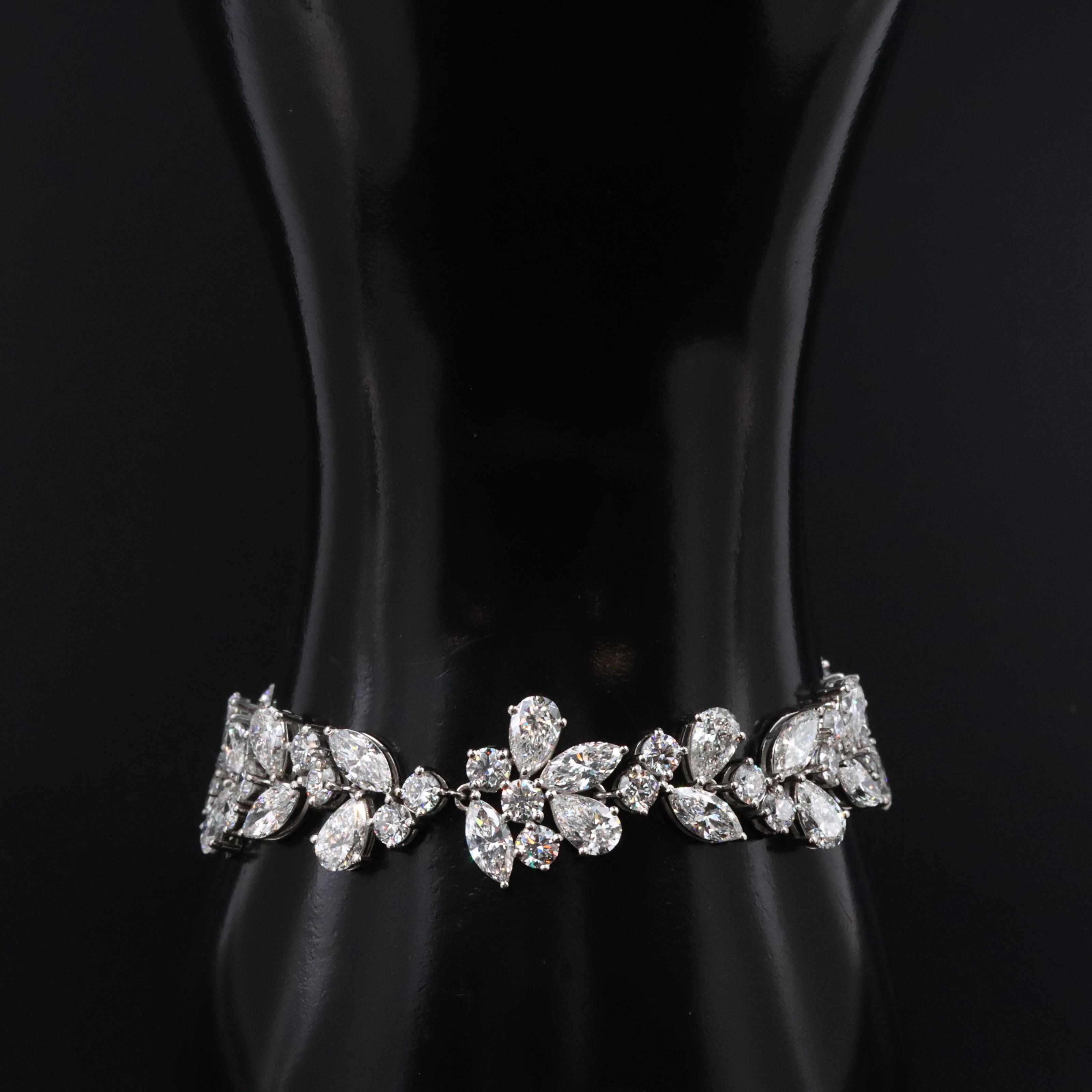 Platinum 21.38 CTW Lab Grown Diamond Bracelet | EBTH