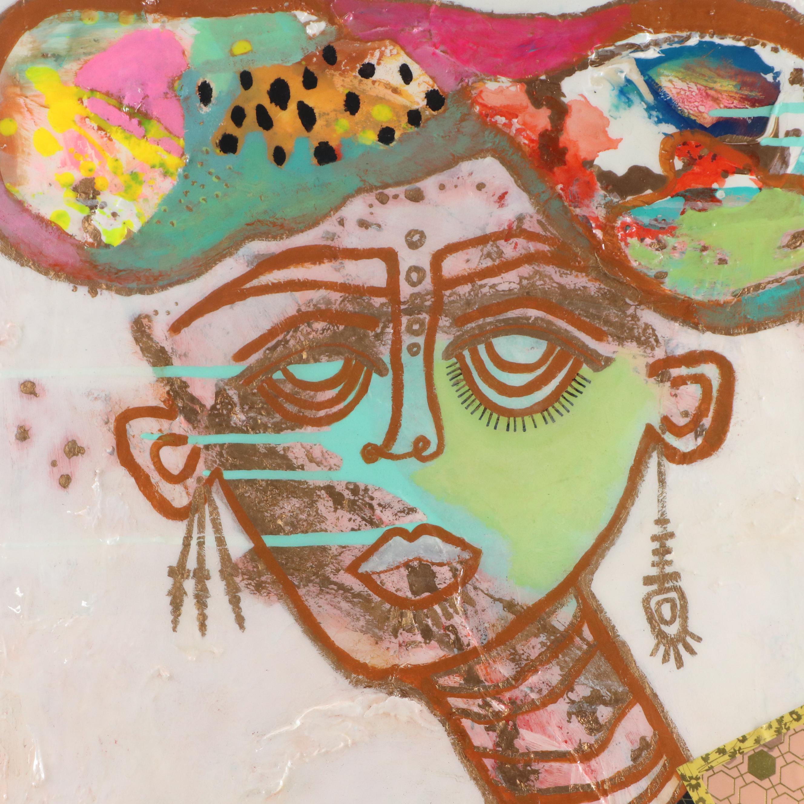 Jordan Howell Abstract Mixed Media Painting "Crown of Chaos," 2024 | EBTH