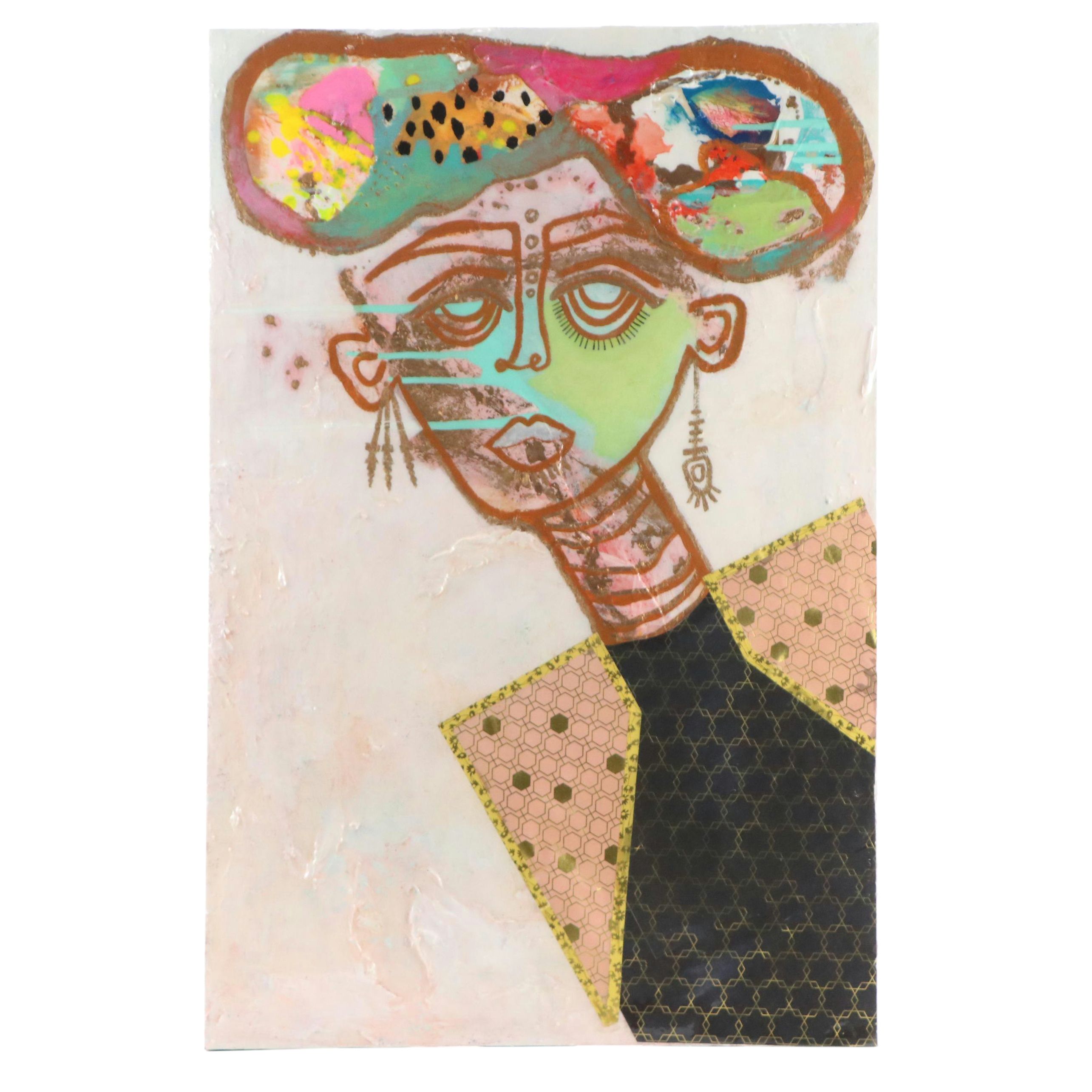 Jordan Howell Abstract Mixed Media Painting "Crown of Chaos," 2024 | EBTH