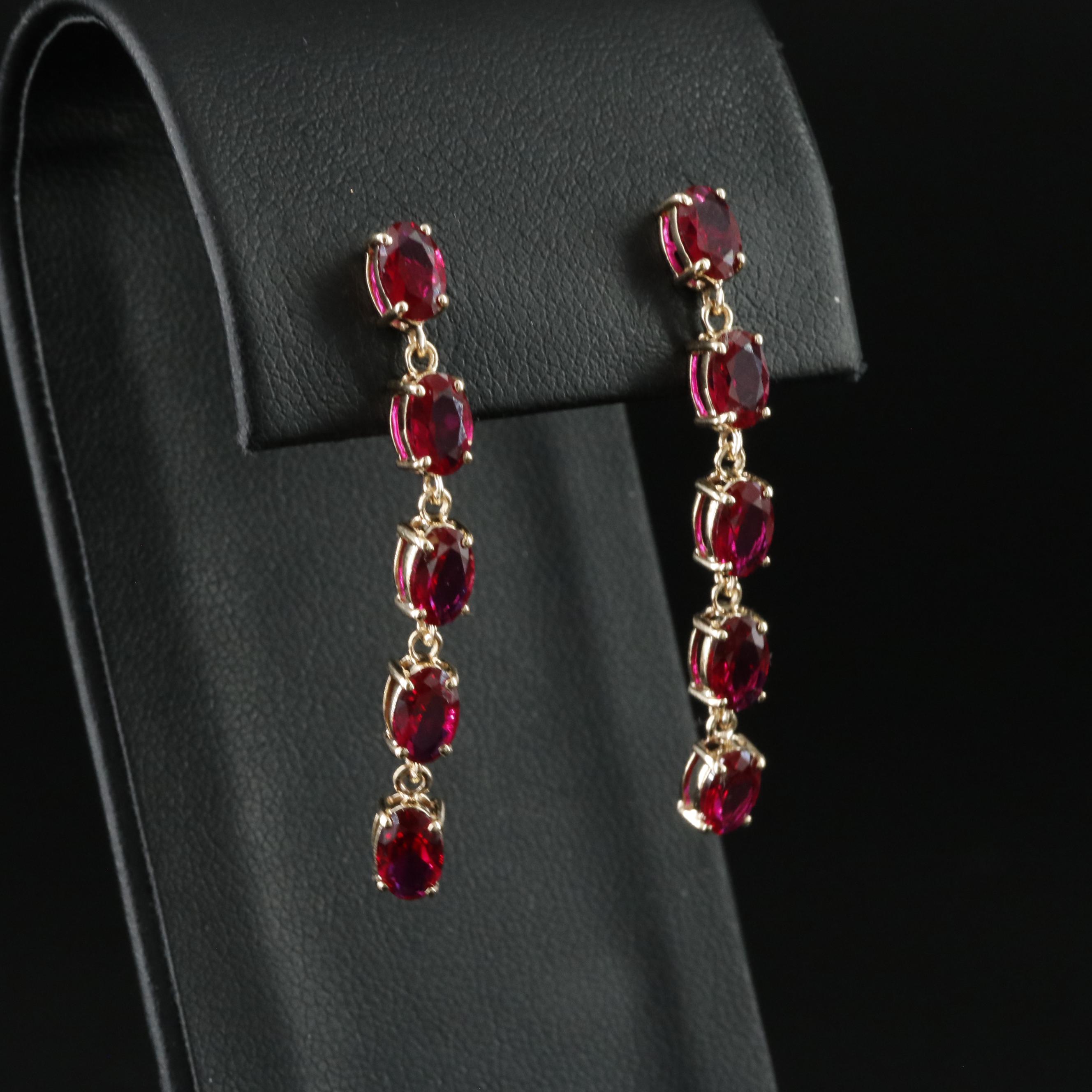 14K Ruby Earrings with IGI Jewelry Report | EBTH