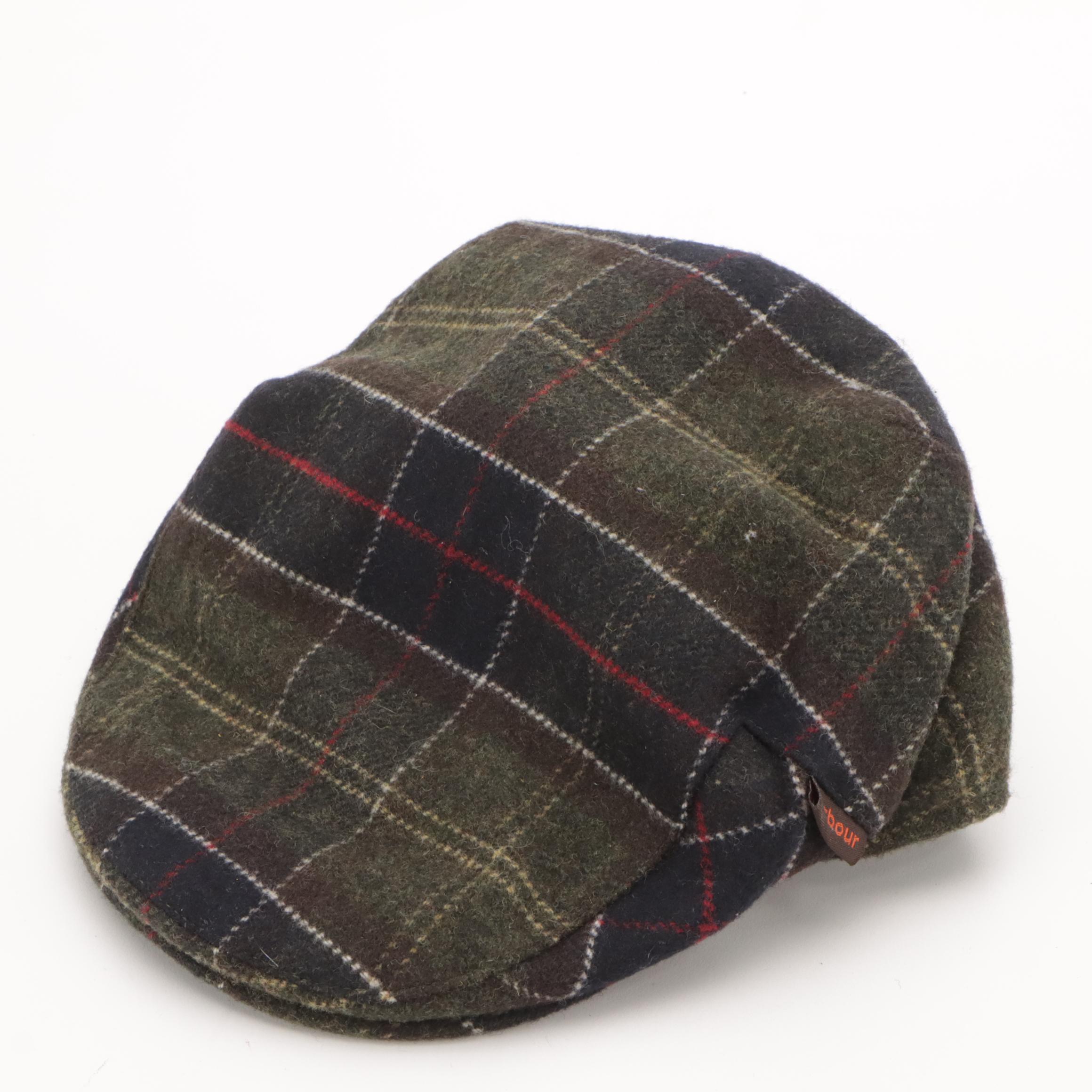 Barbour Wool Blend Flat Cap with Coach, Timberland, and Other Leather ...