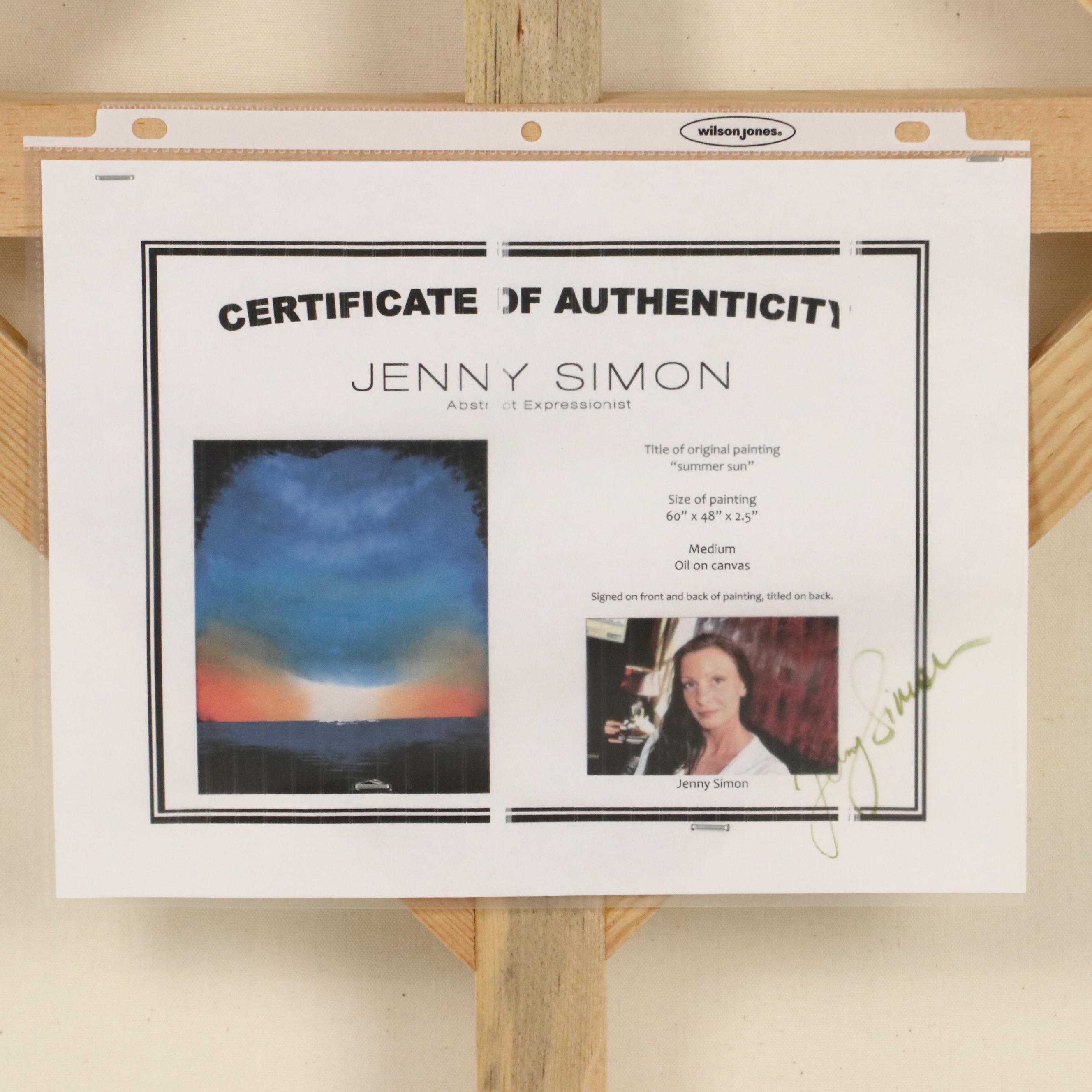 Jenny Simon Oil Painting "Summer Sun" | EBTH