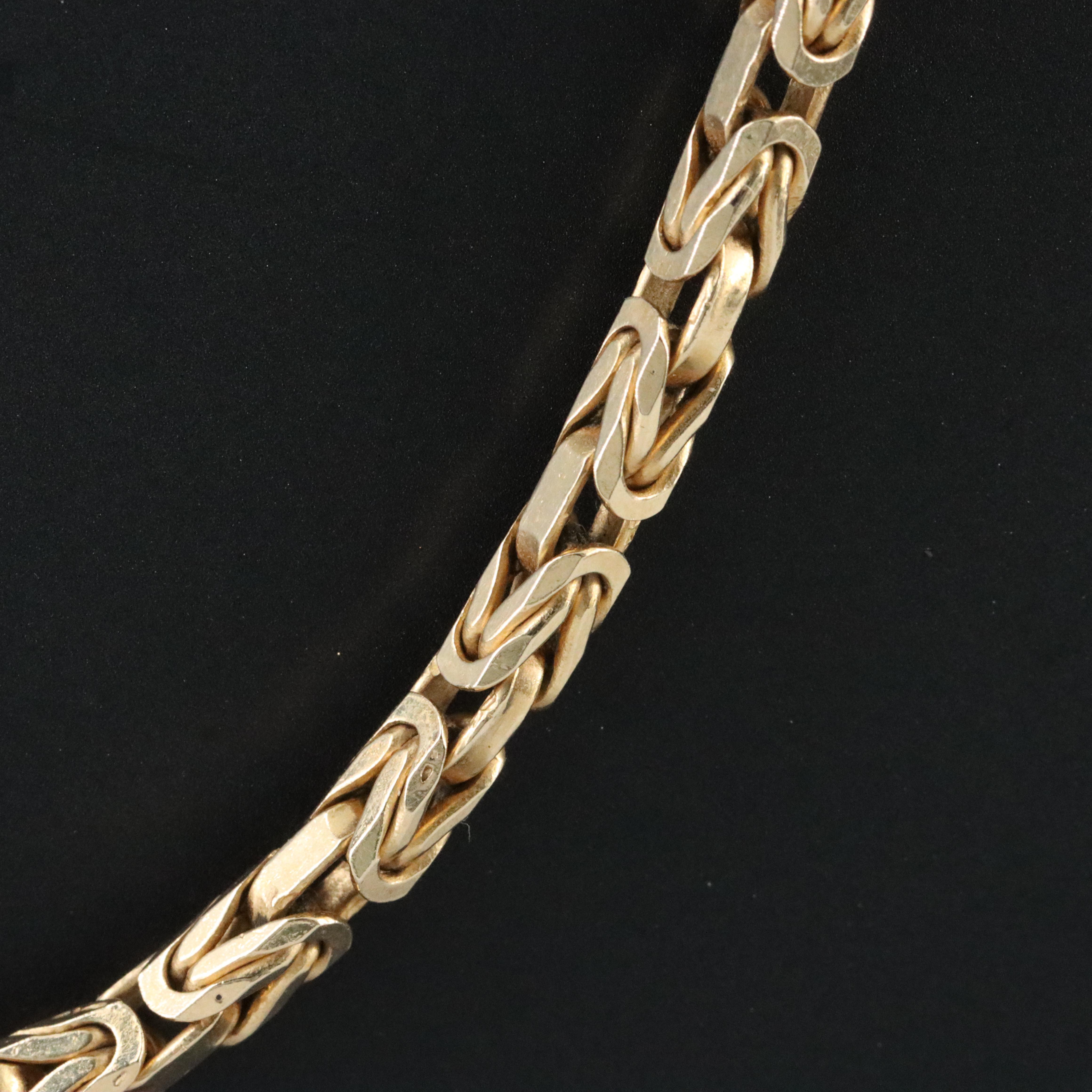 Italian 14K Fancy Link Necklace | EBTH