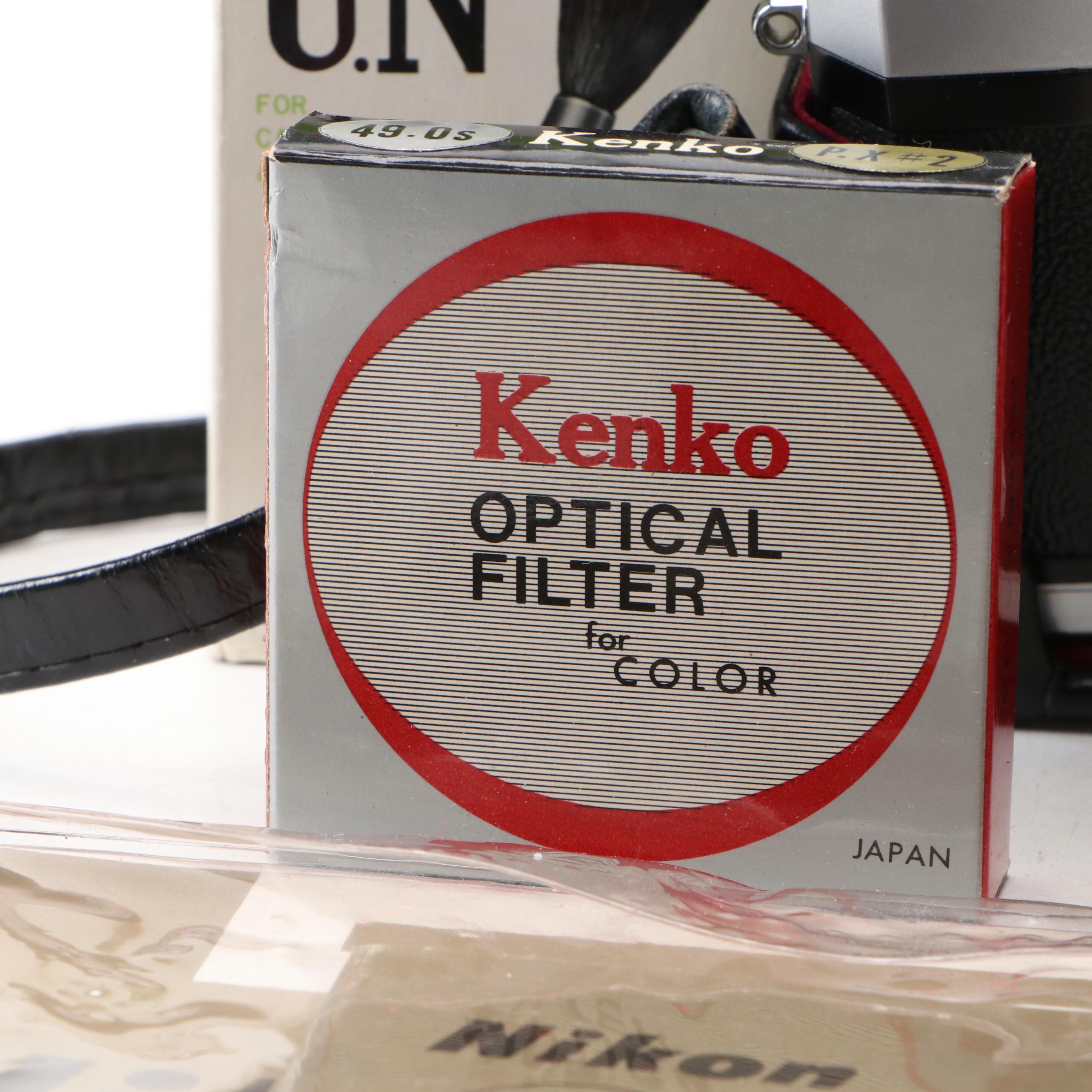 Nikon F Film Camera with Kenko Optical Filter and More Camera ...