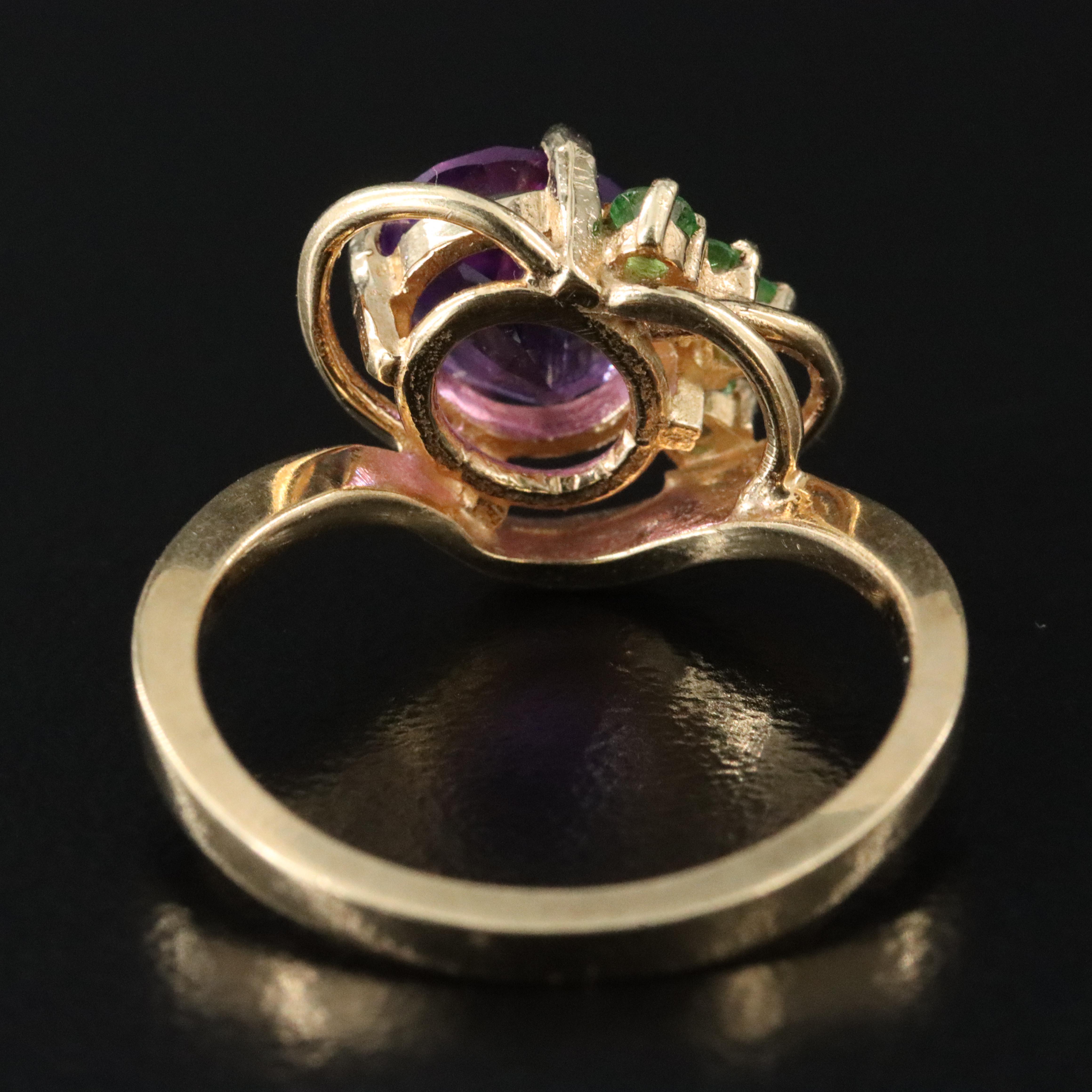 14K Amethyst and Tsavorite Ring | EBTH