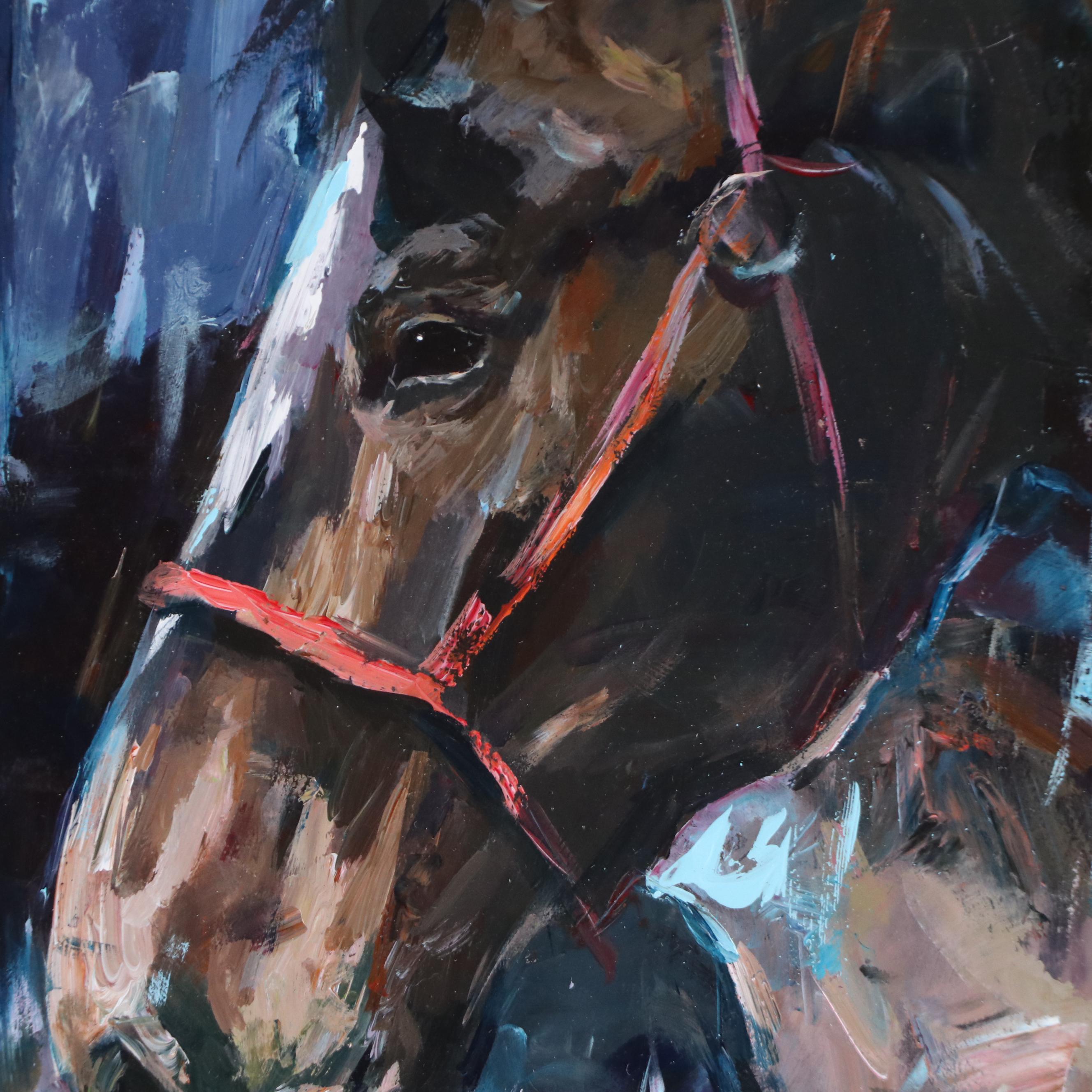 Agnes Rey Equine Portrait "Blue Horse," 2025 | EBTH