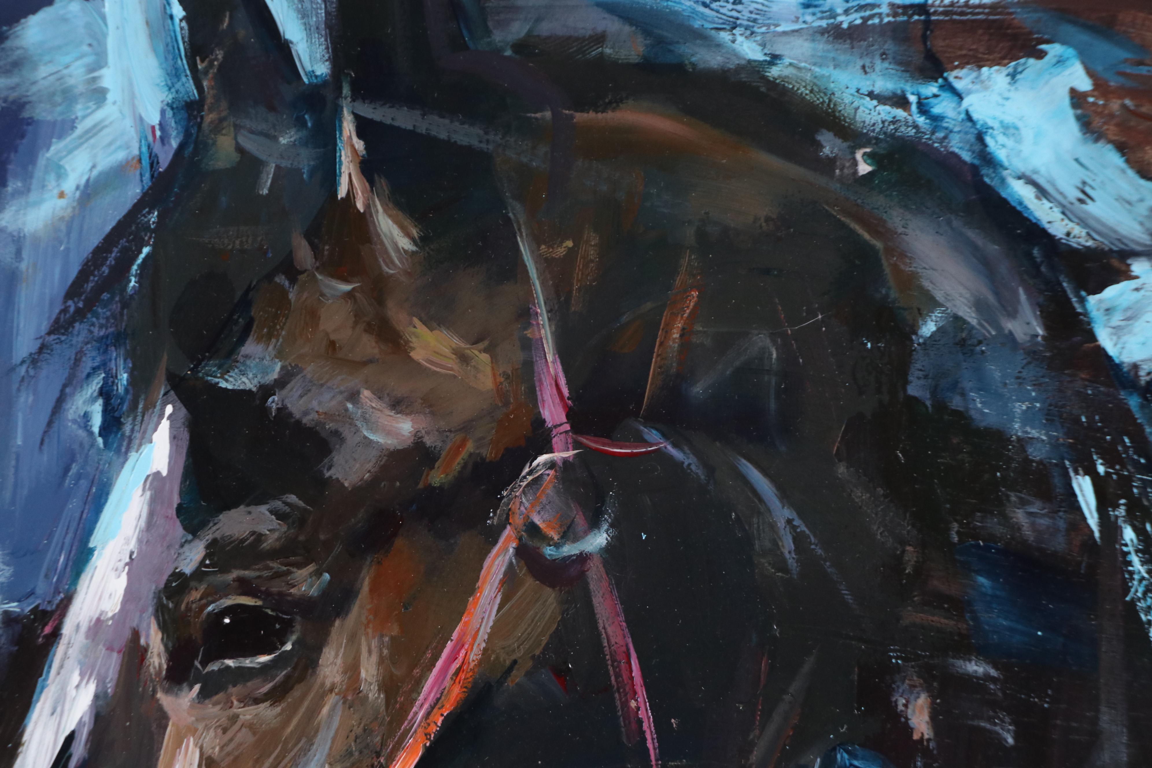 Agnes Rey Equine Portrait "Blue Horse," 2025 | EBTH