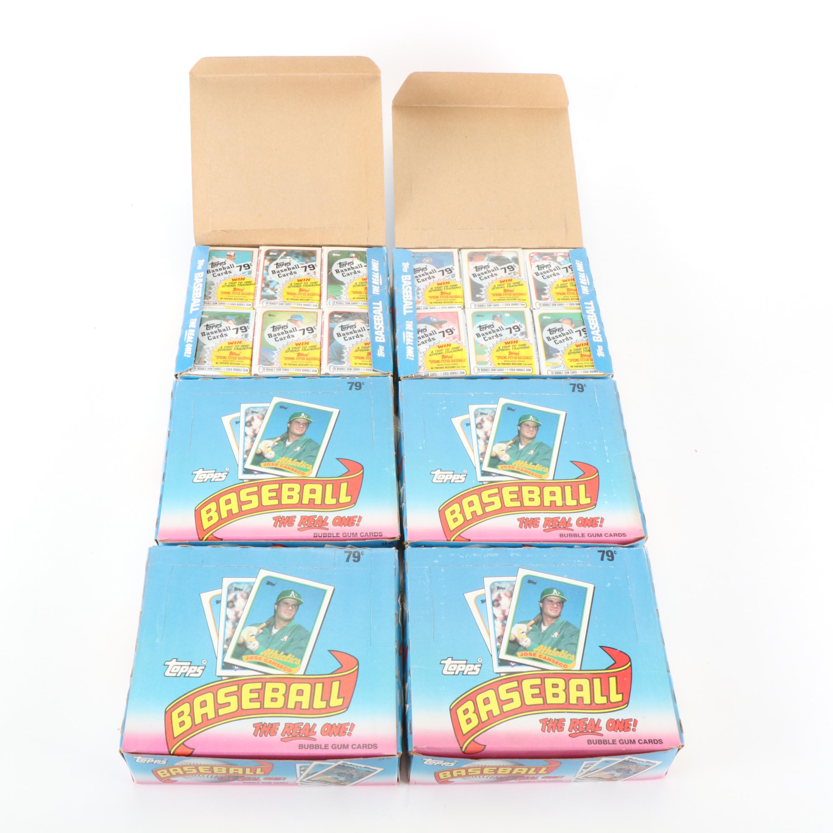 Sealed 1989 Topps Cello Baseball Card Packs with Original Boxes | EBTH